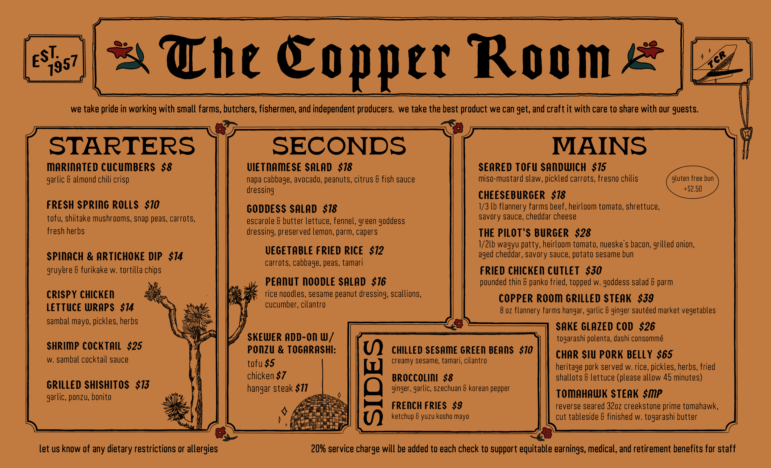 Menu — The Copper Room