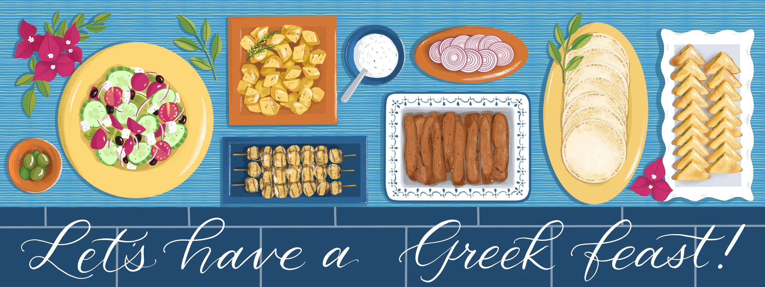 Greek Feast — Deborah Choi Art + Illustration