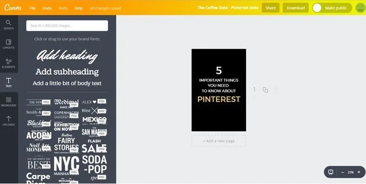 How to create unique Pinterest Graphics with Canva? — The Coffee Date
