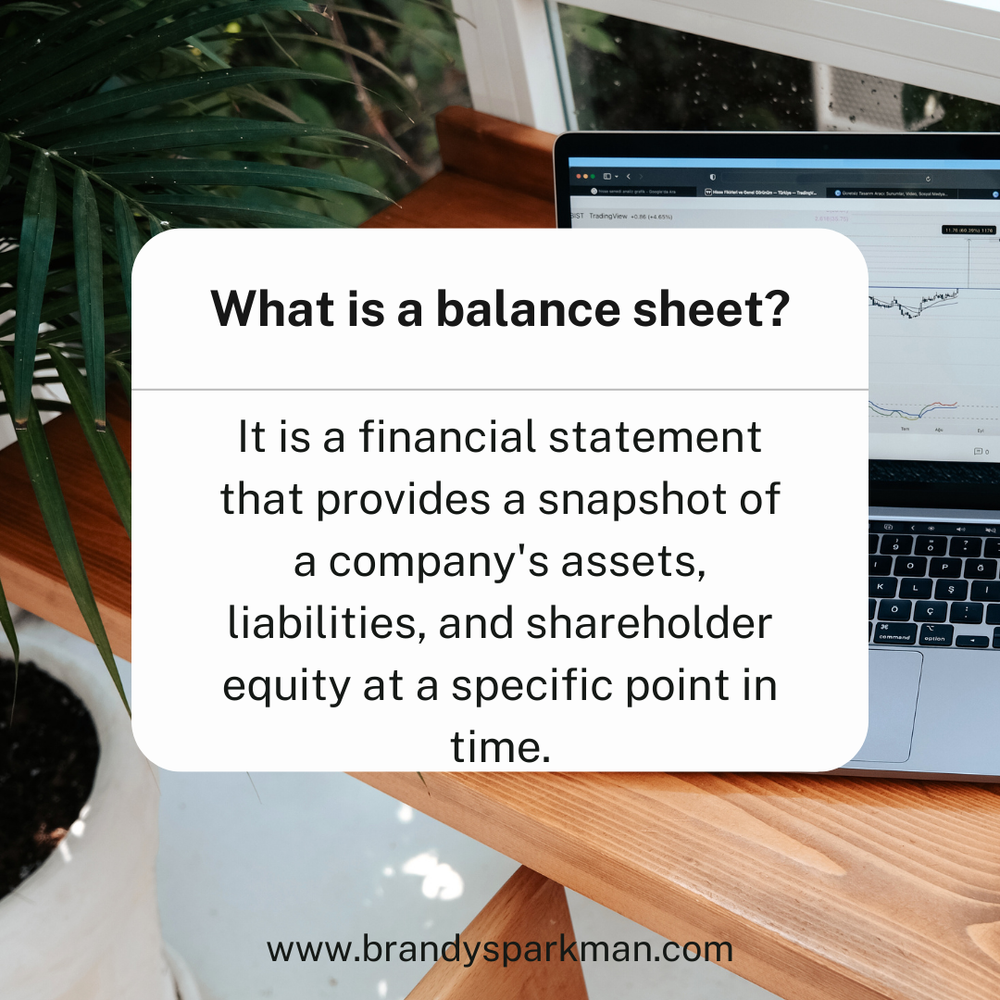 Components of a Balance Sheet — Brandy Sparkman