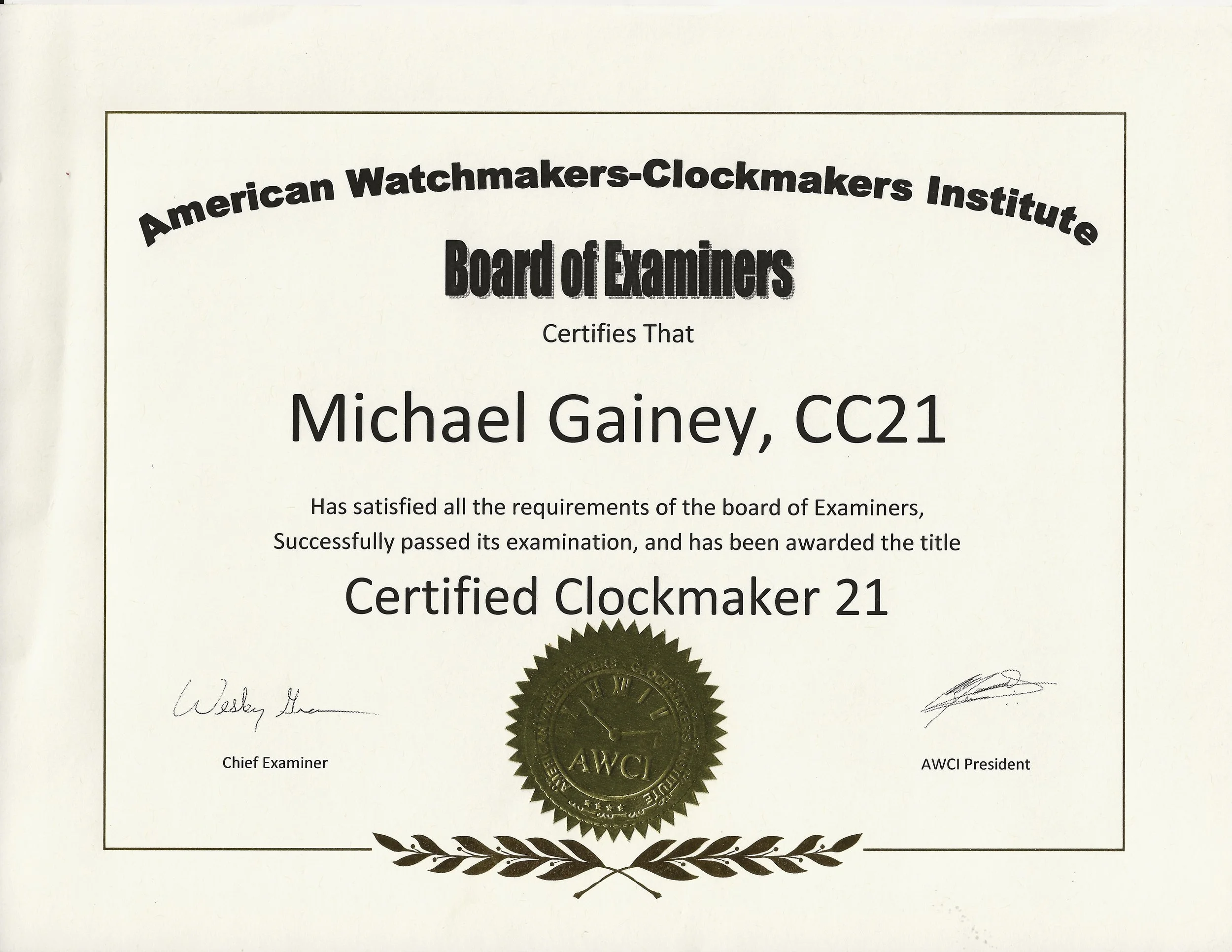 What does it mean to be a certified clockmaker? — Master Clock Repair