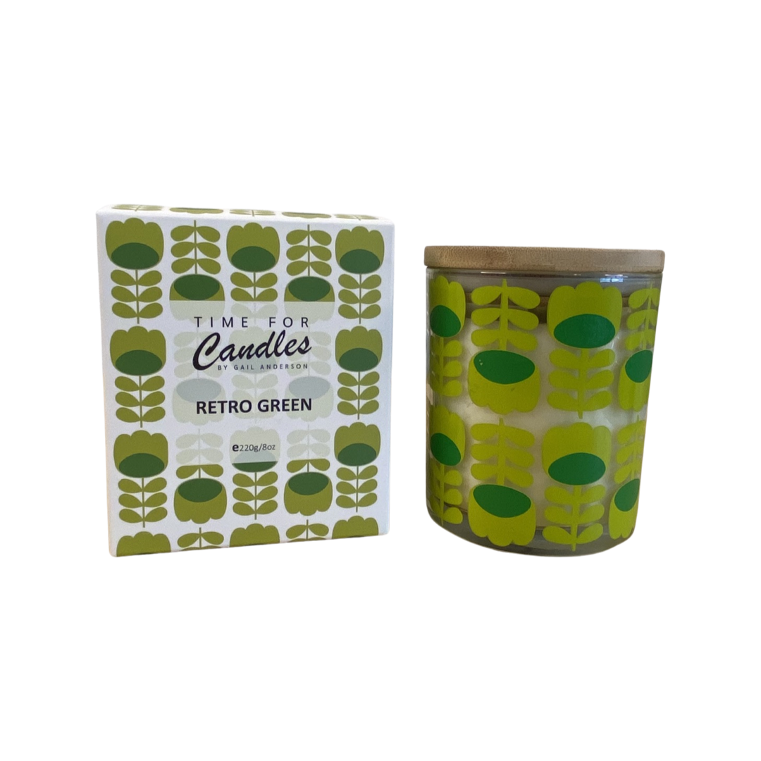 Retro Candle Green — Time for Candles