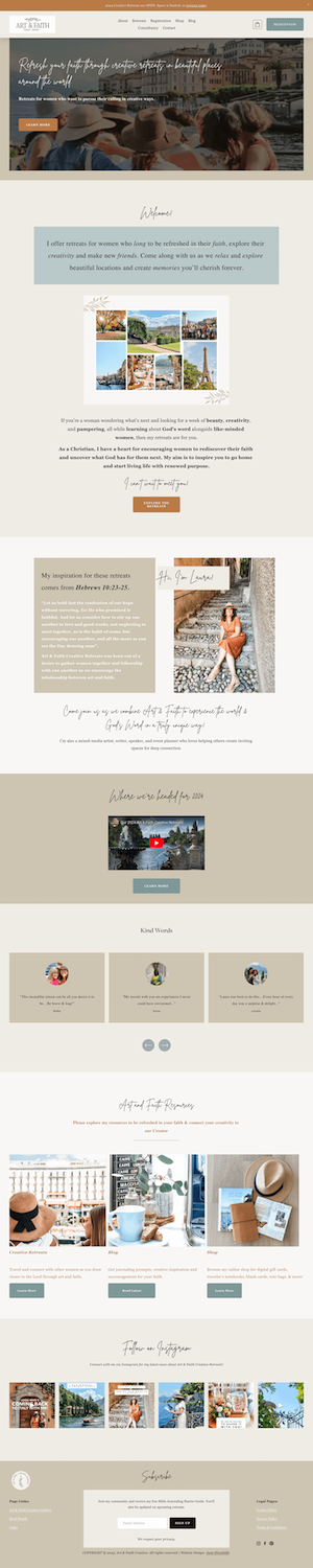 Squarespace Redesign - Creative Retreats Squarespace Redesign - Creative Retreats