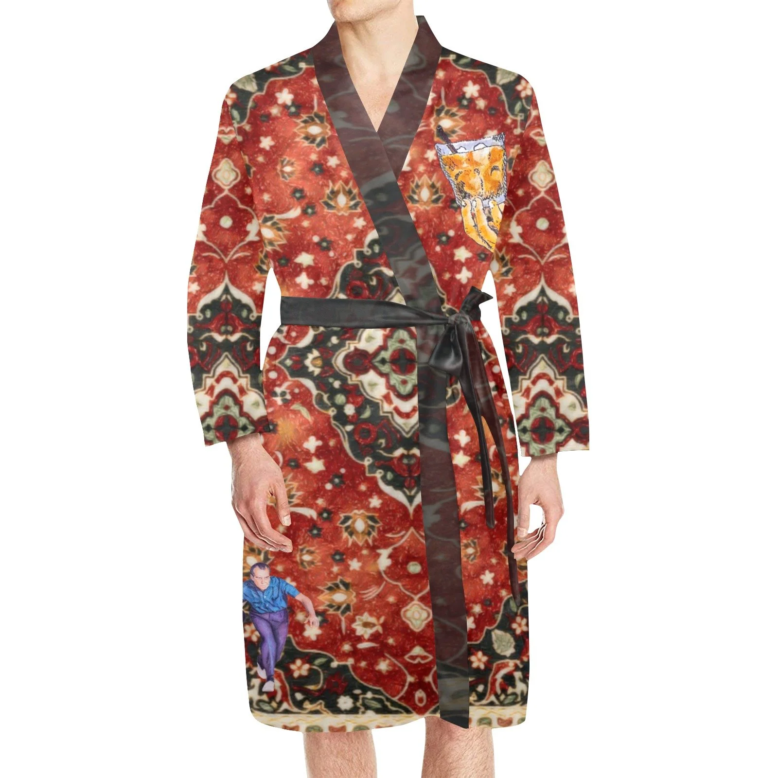 The Big Lebowski "Zen Dude" Watercolor Persian Rug Artisan Bowling ...