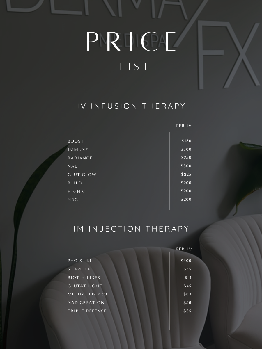 Pricing — Derma FX Medispa