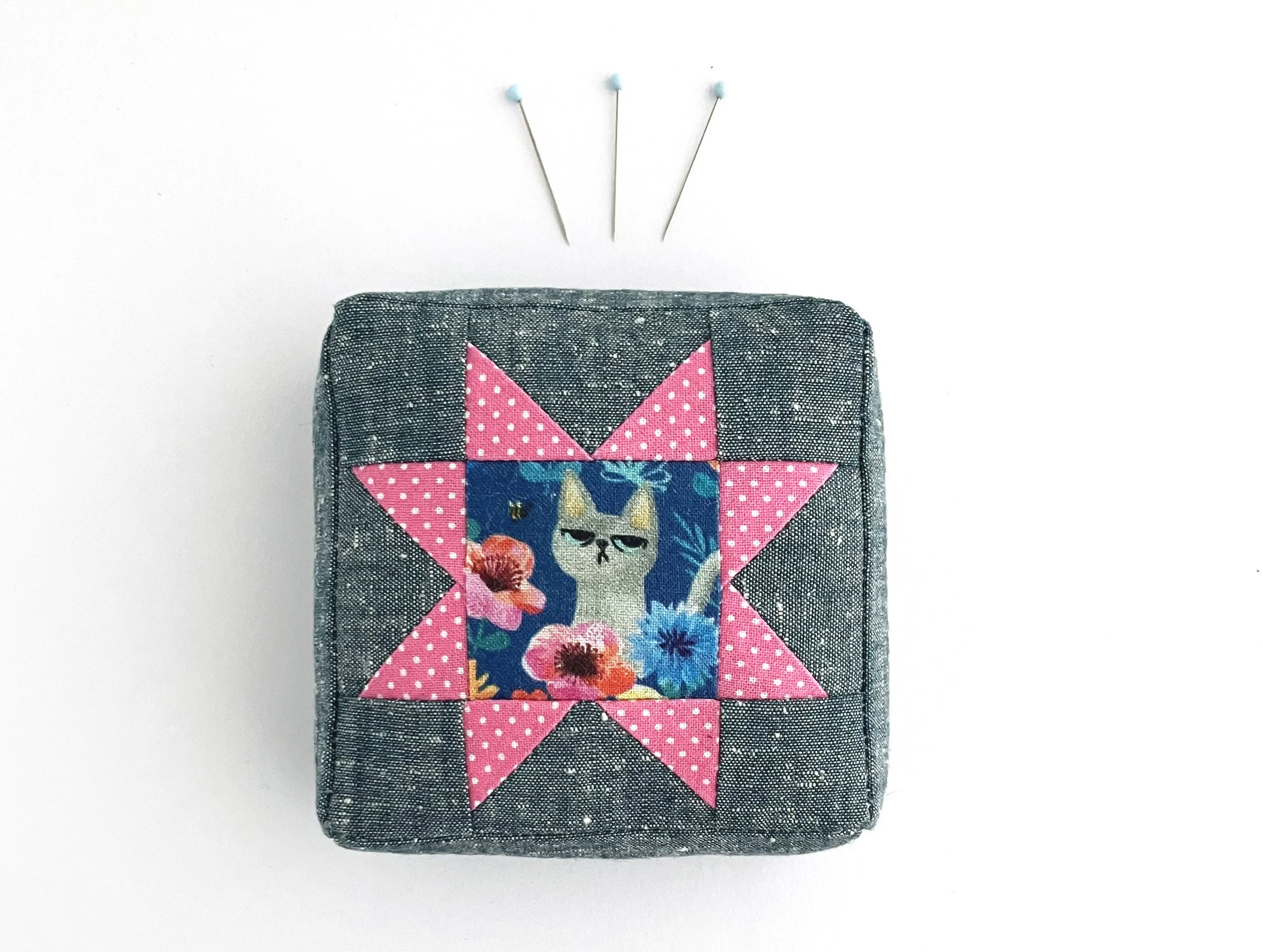Sawtooth Star Pincushion PDF Sewing Pattern — michellepatterns.com