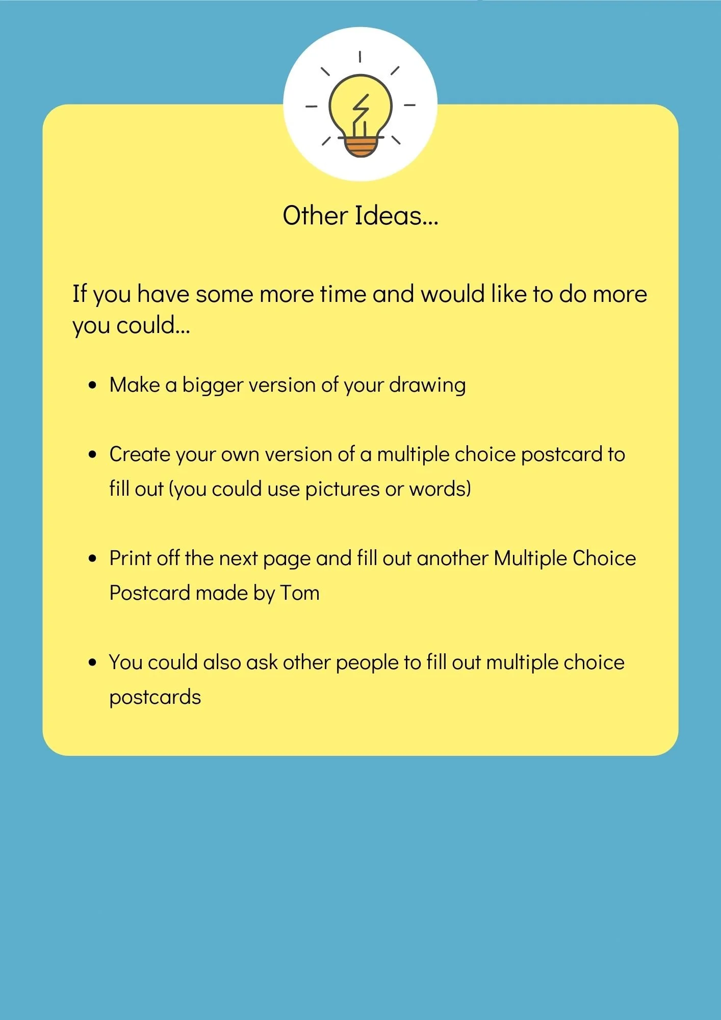 Multiple Choice Postcards — The Lost Letters Project
