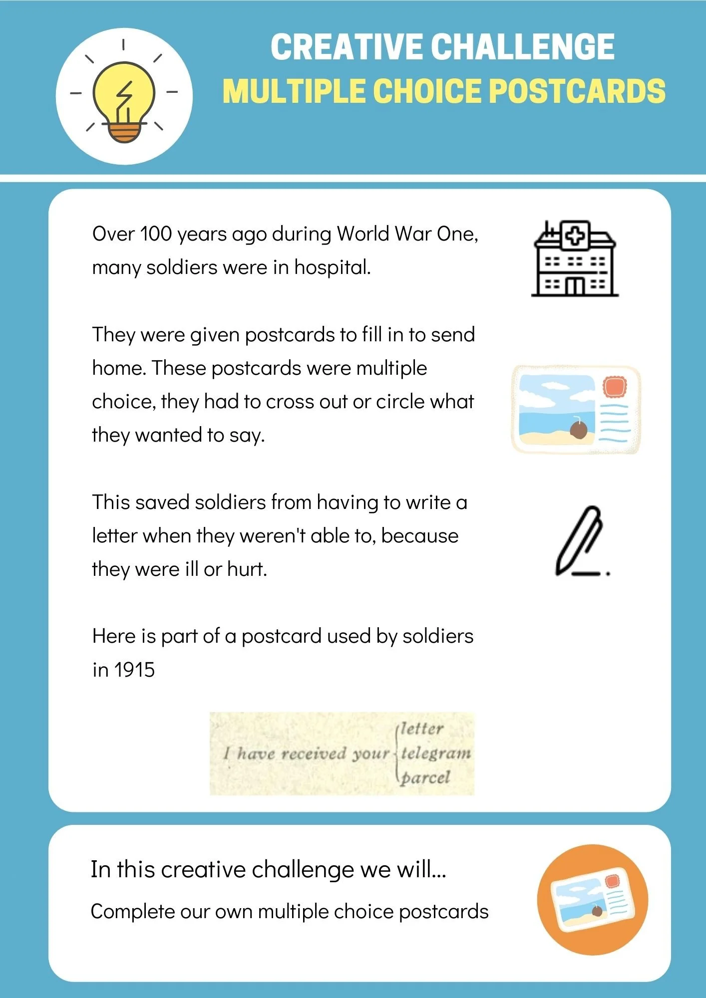 Multiple Choice Postcards — The Lost Letters Project