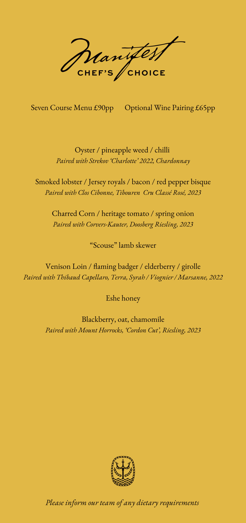 Menus — Manifest Restaurant