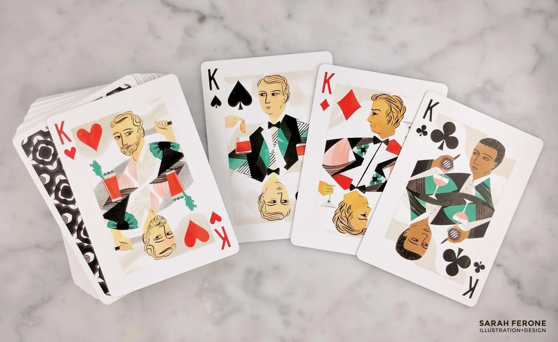Cocktail Hour Playing Cards — SARAH FERONE Illustration + Design