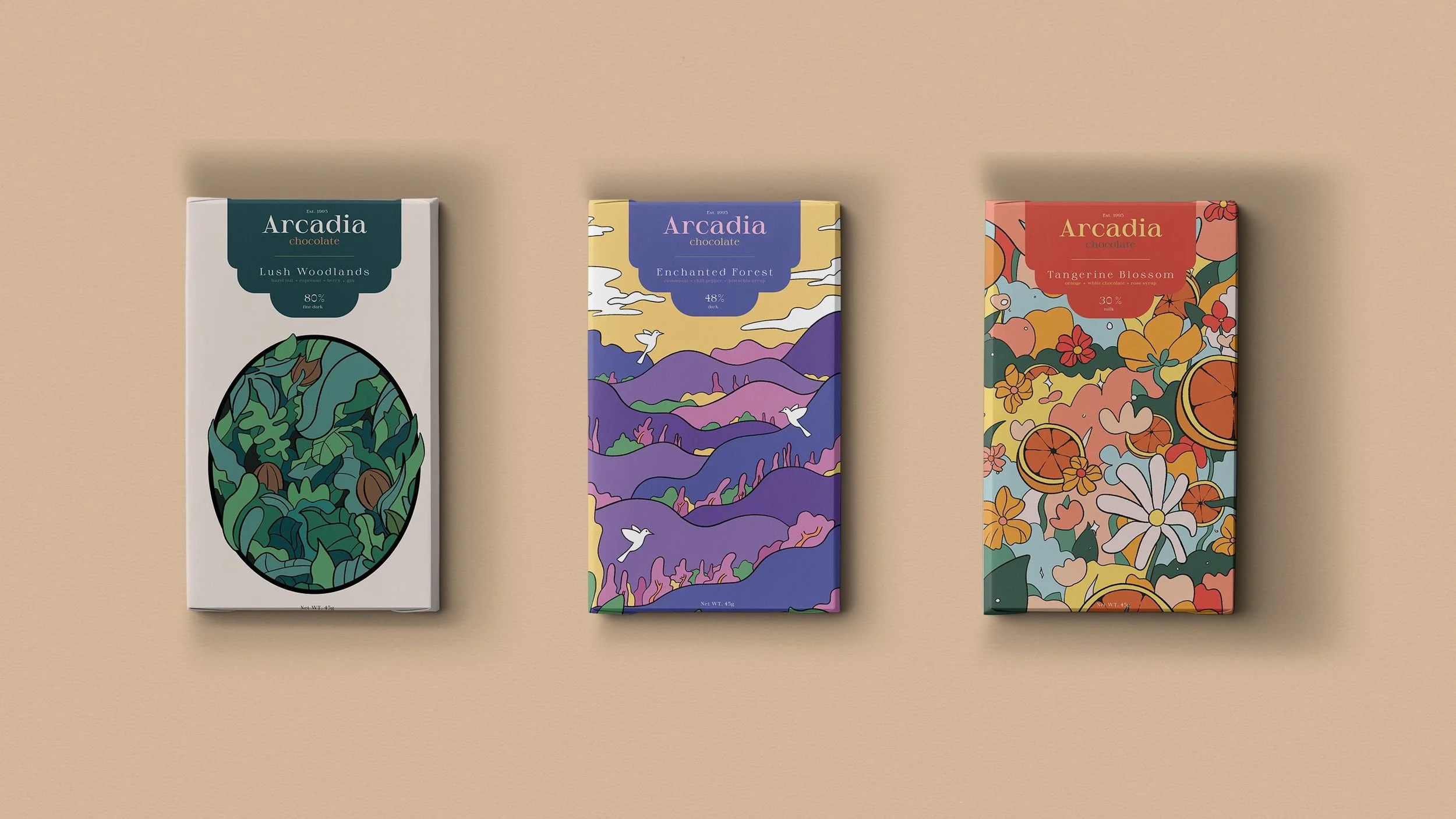 Arcadia Chocolate - Package Design — Cassandra Li
