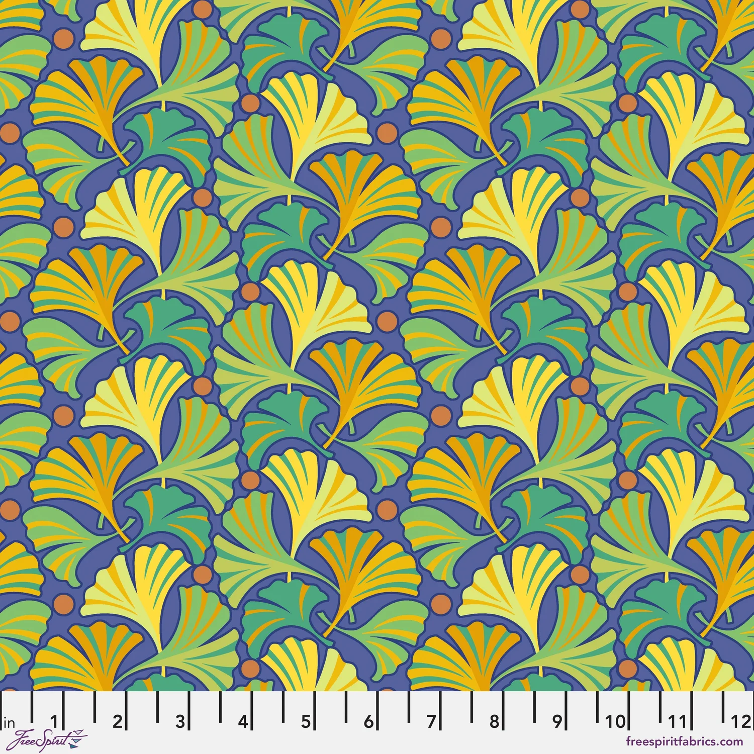 Zinnia - Multi - Jane Sassaman I Fenwick Fabrics