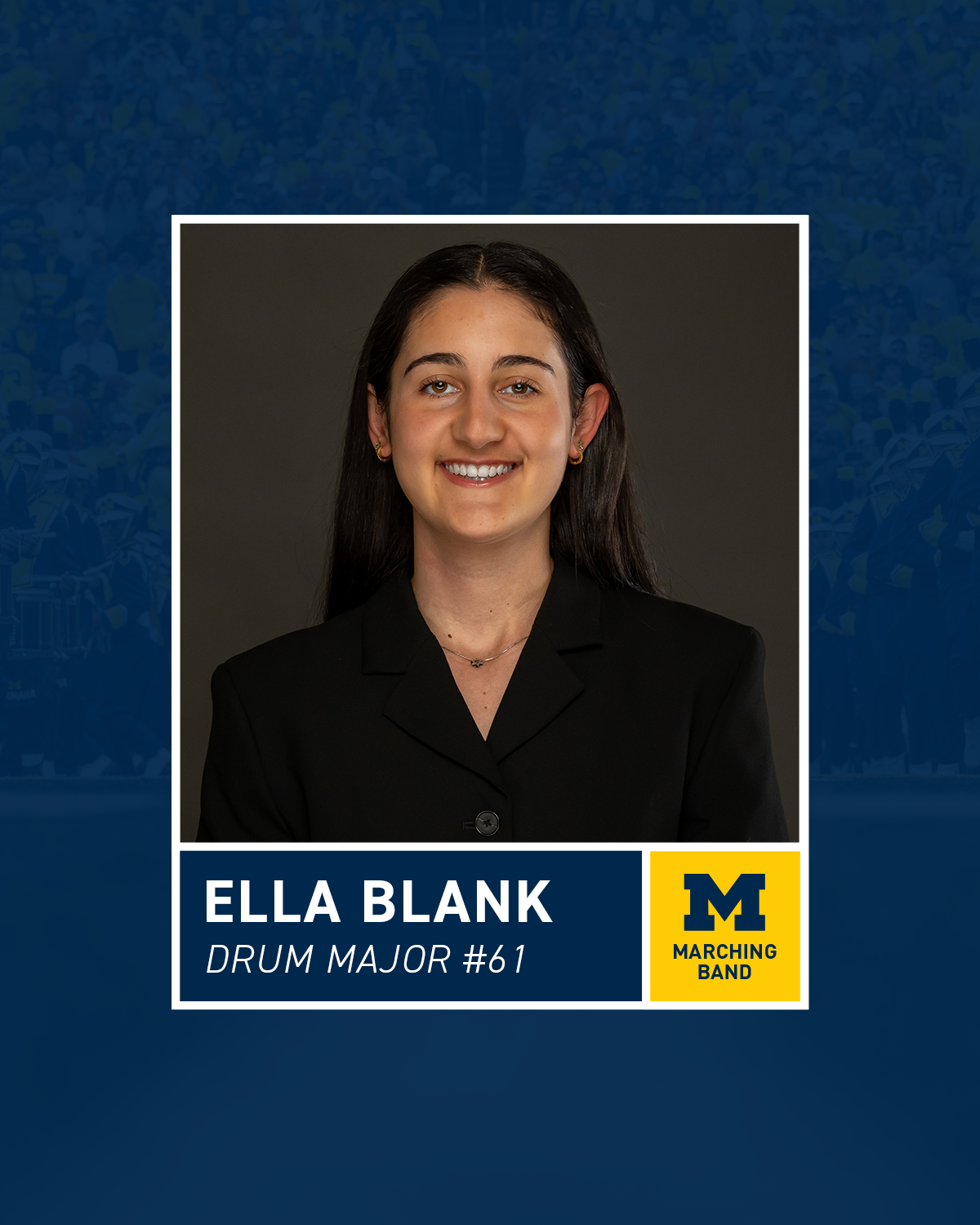 Ella Blank Chosen as Drum Major #61 — Michigan Marching Band