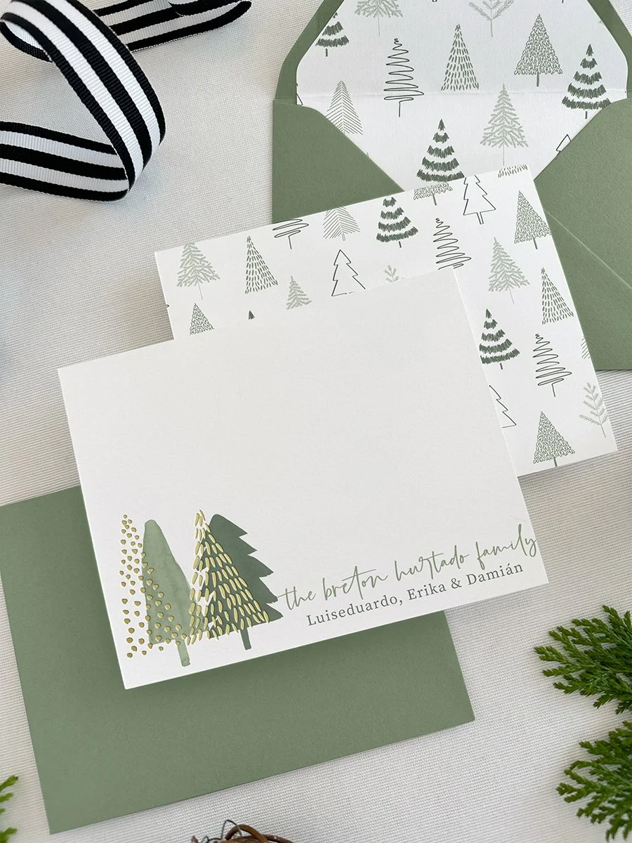 Oh Christmas Tree Flat Notecards | Crafty Paper Co