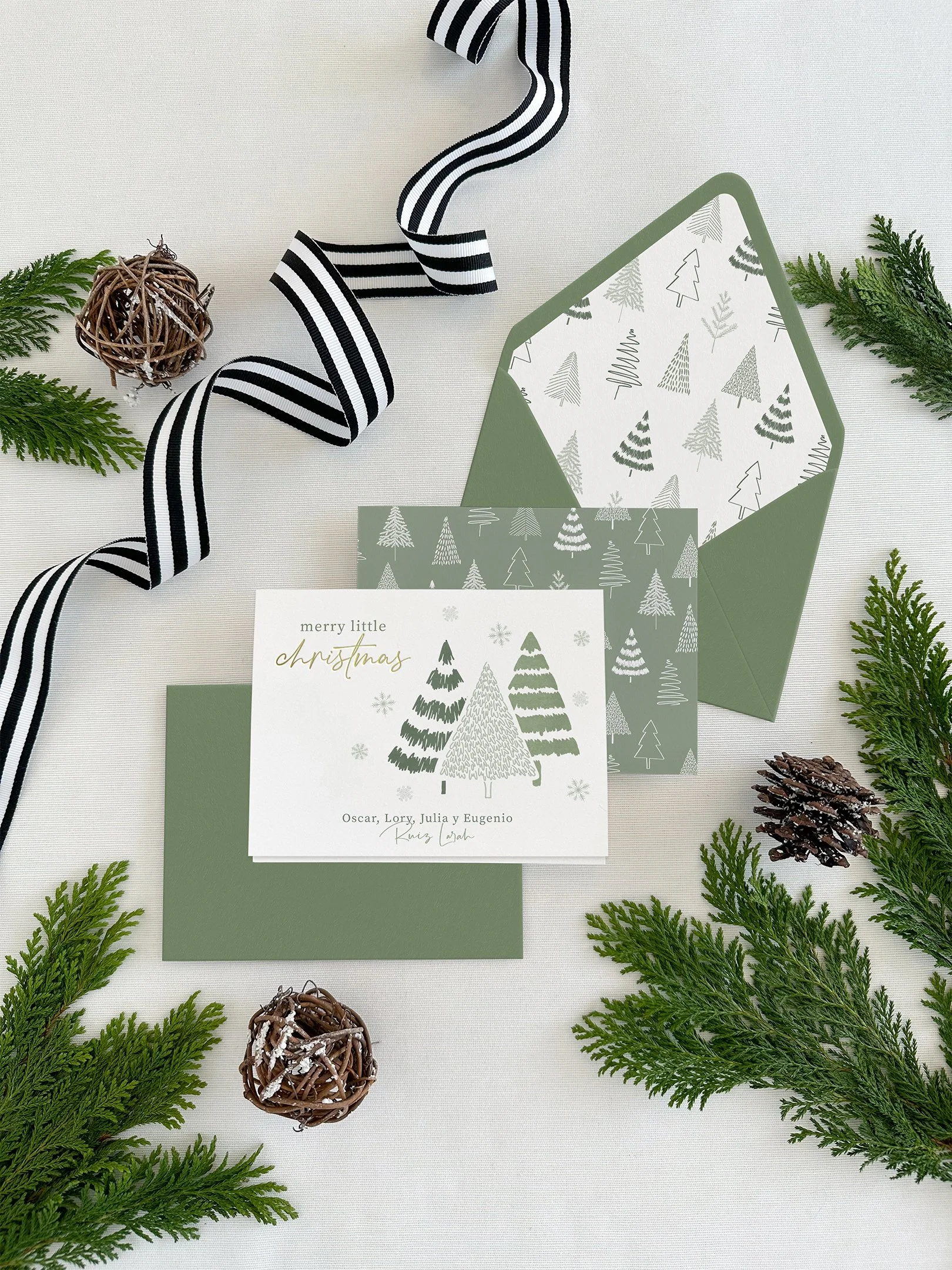 Oh Christmas Tree Folded Notecards | Crafty Paper Co