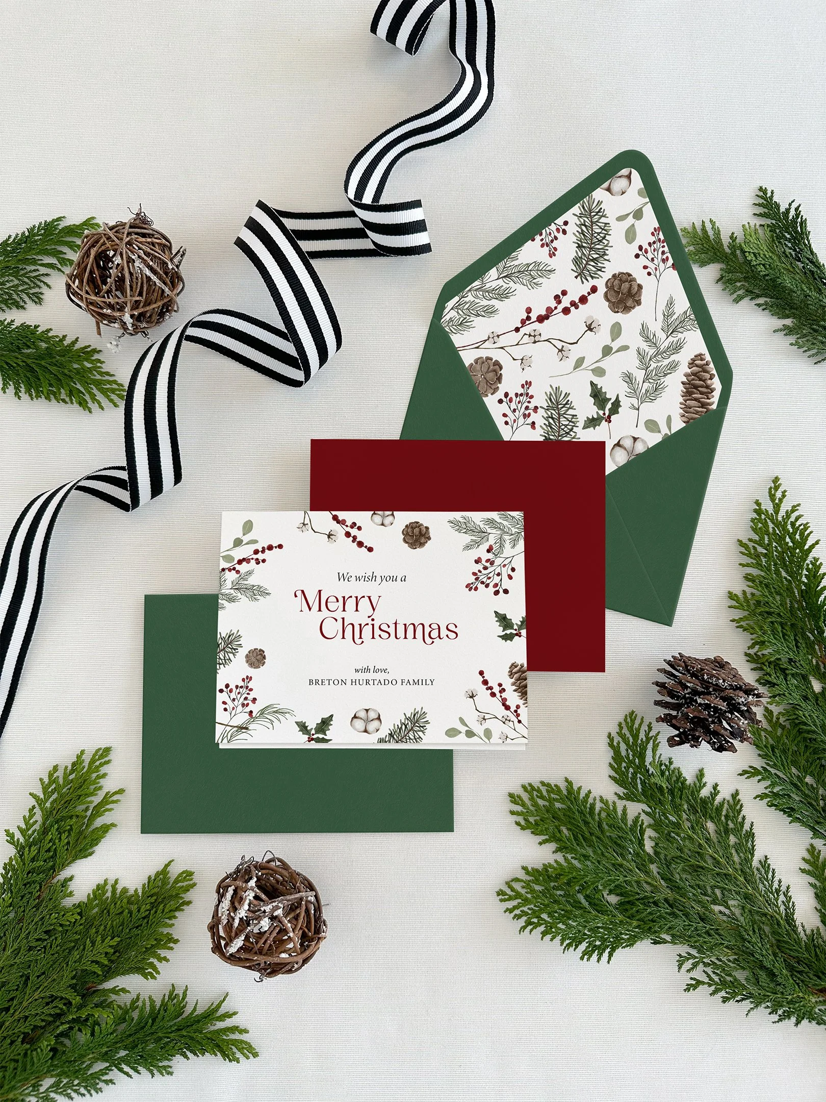 Winter Magic Christmas Folded Notecards | Crafty Paper Co