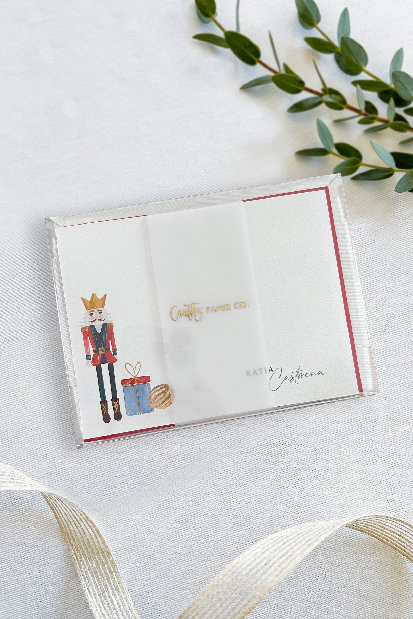 Watercolor Snowmen Christmas Flat Notecards | Crafty Paper Co