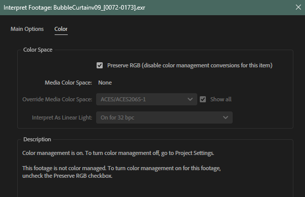 After Effects/ACES Color Space Cheatsheet — Tom Witte | Motion Design
