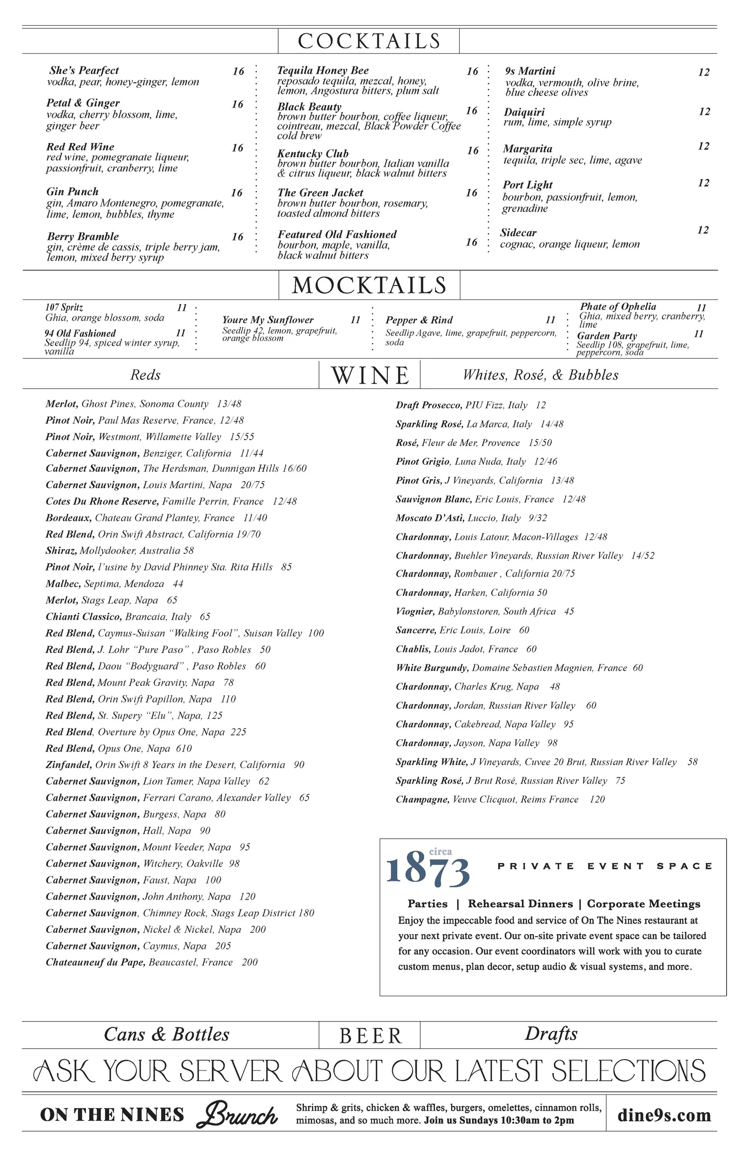 Newest Menu | Explore New Flavors — On the Nines Bistro