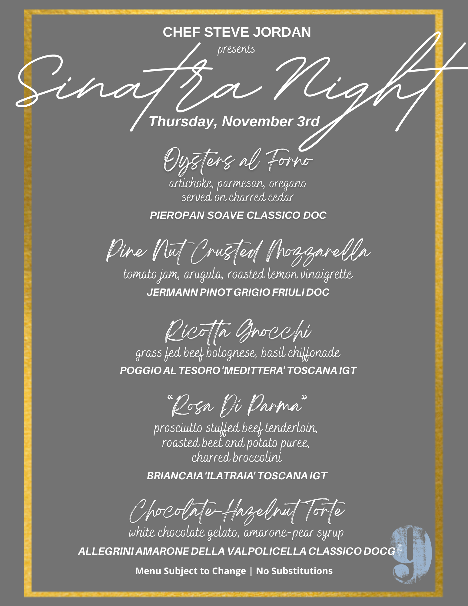 Sinatra Night — On the Nines Bistro