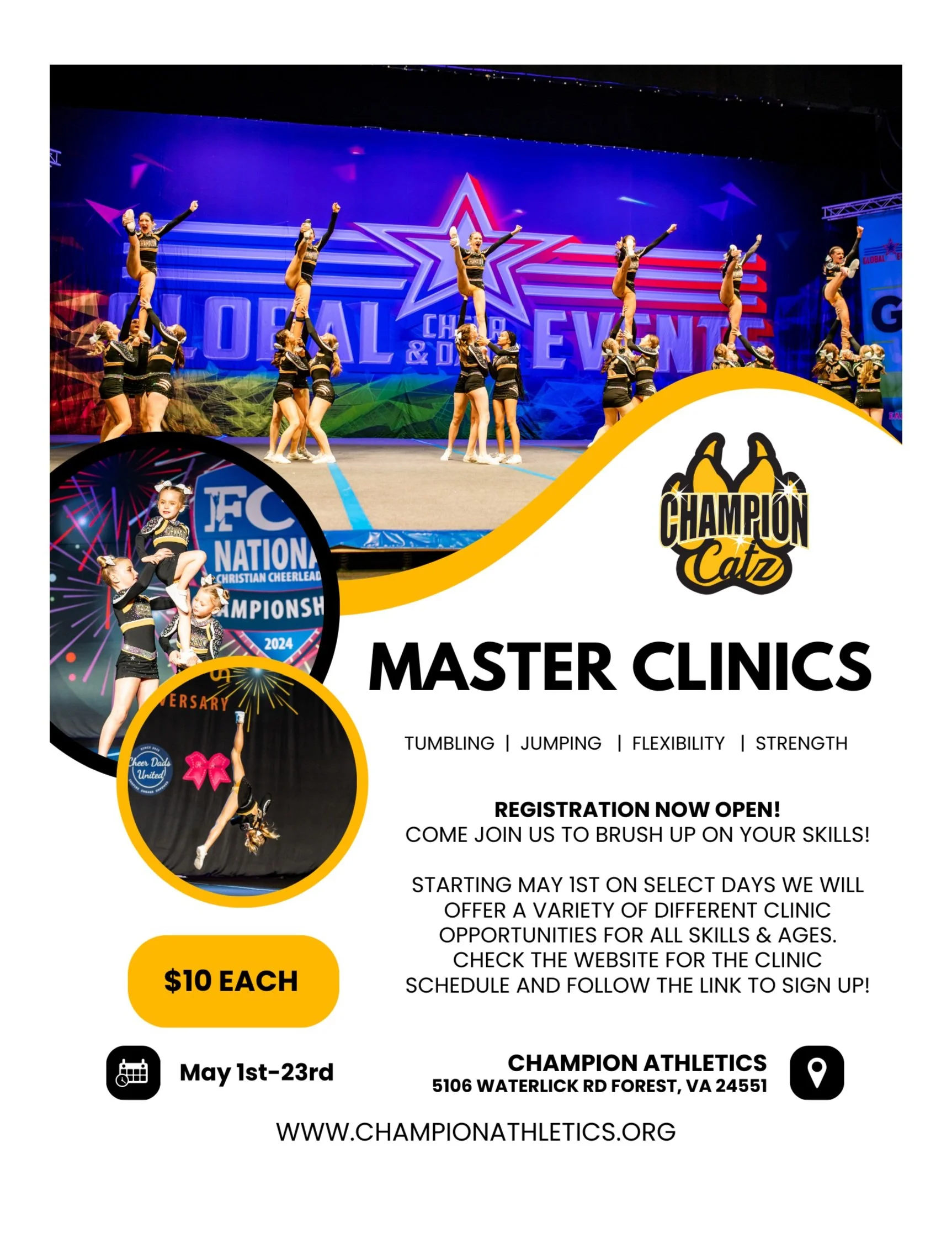 Classes — Champion Athletics Cheerleading Lynchburg VA