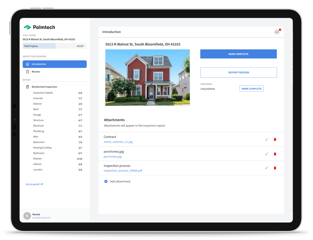 Palmtech | Home Inspection Report Writer + Business Software