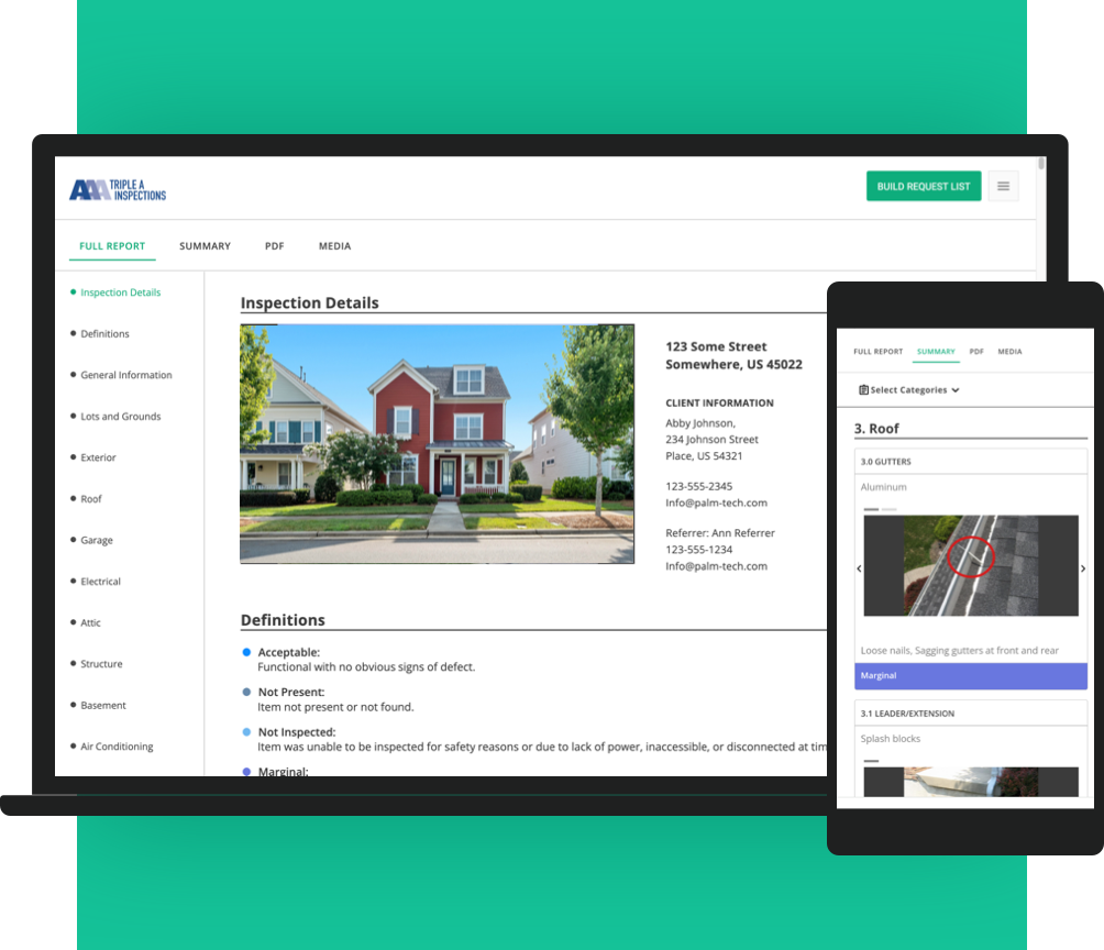 Palmtech | Home Inspection Report Writer + Business Software