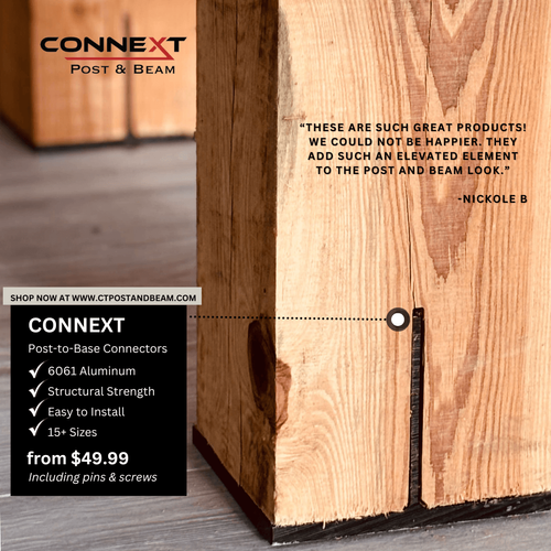 Post to Base Connectors for Timber Framing — Connext Post & Beam
