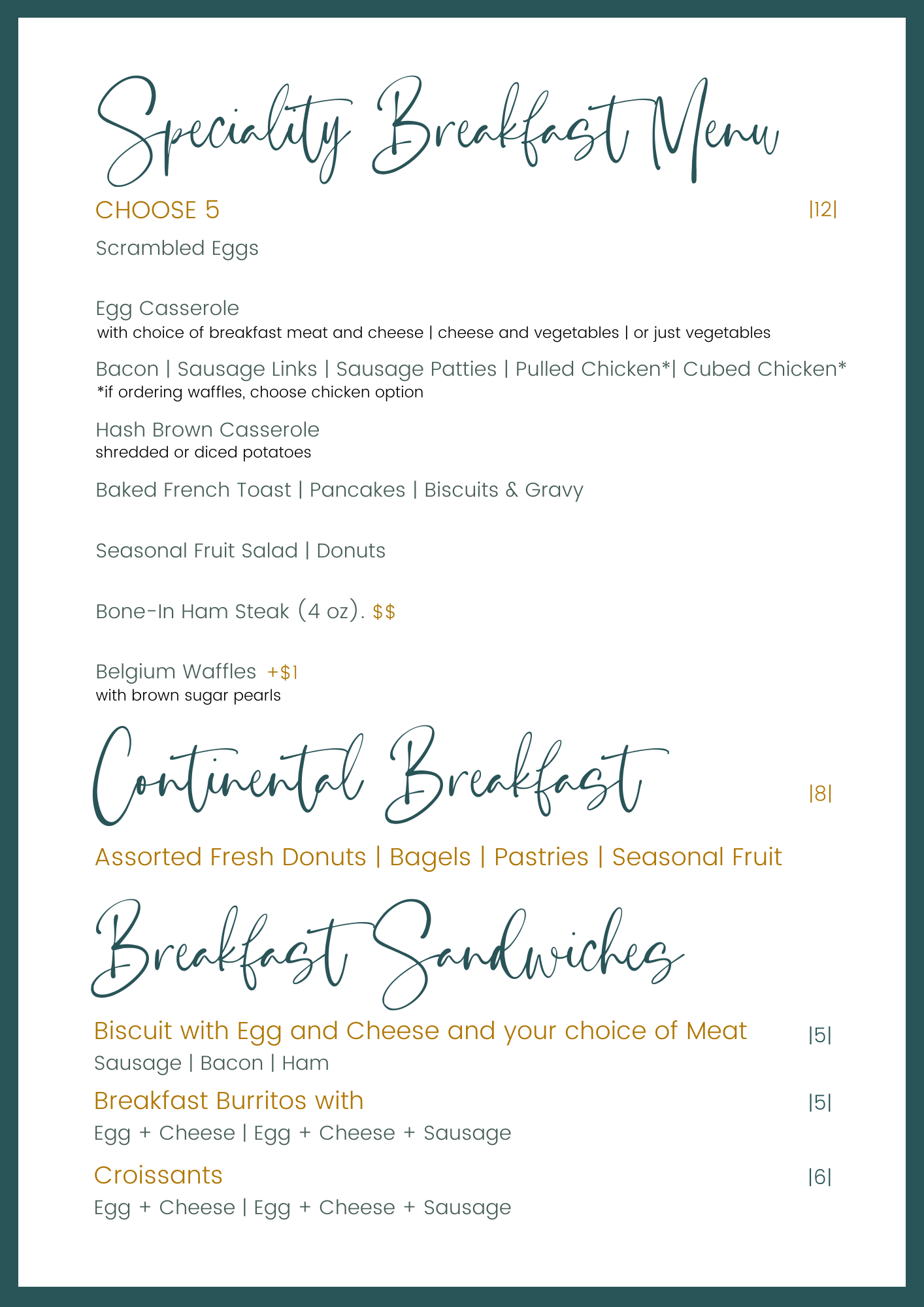 Menu — Eclipse Catering and Events