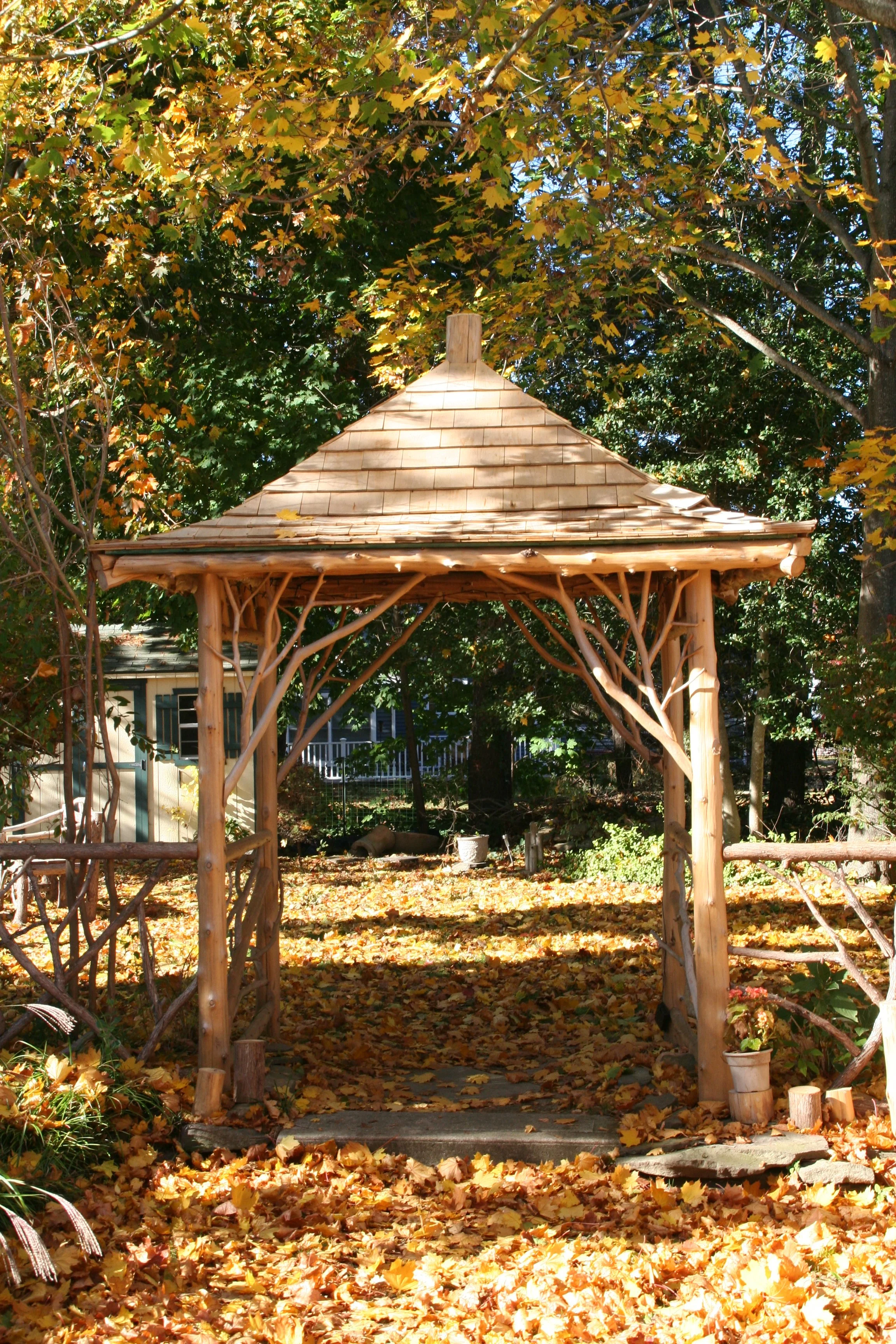 Rustic Arbors, pavilions and pergolas — Adirondack Fence and Rail