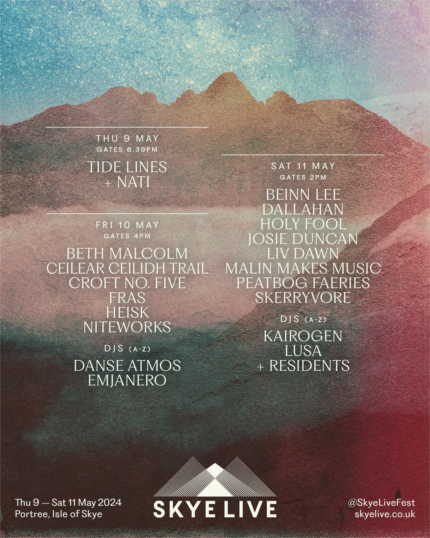 2024 Lineup — Skye Live Festival