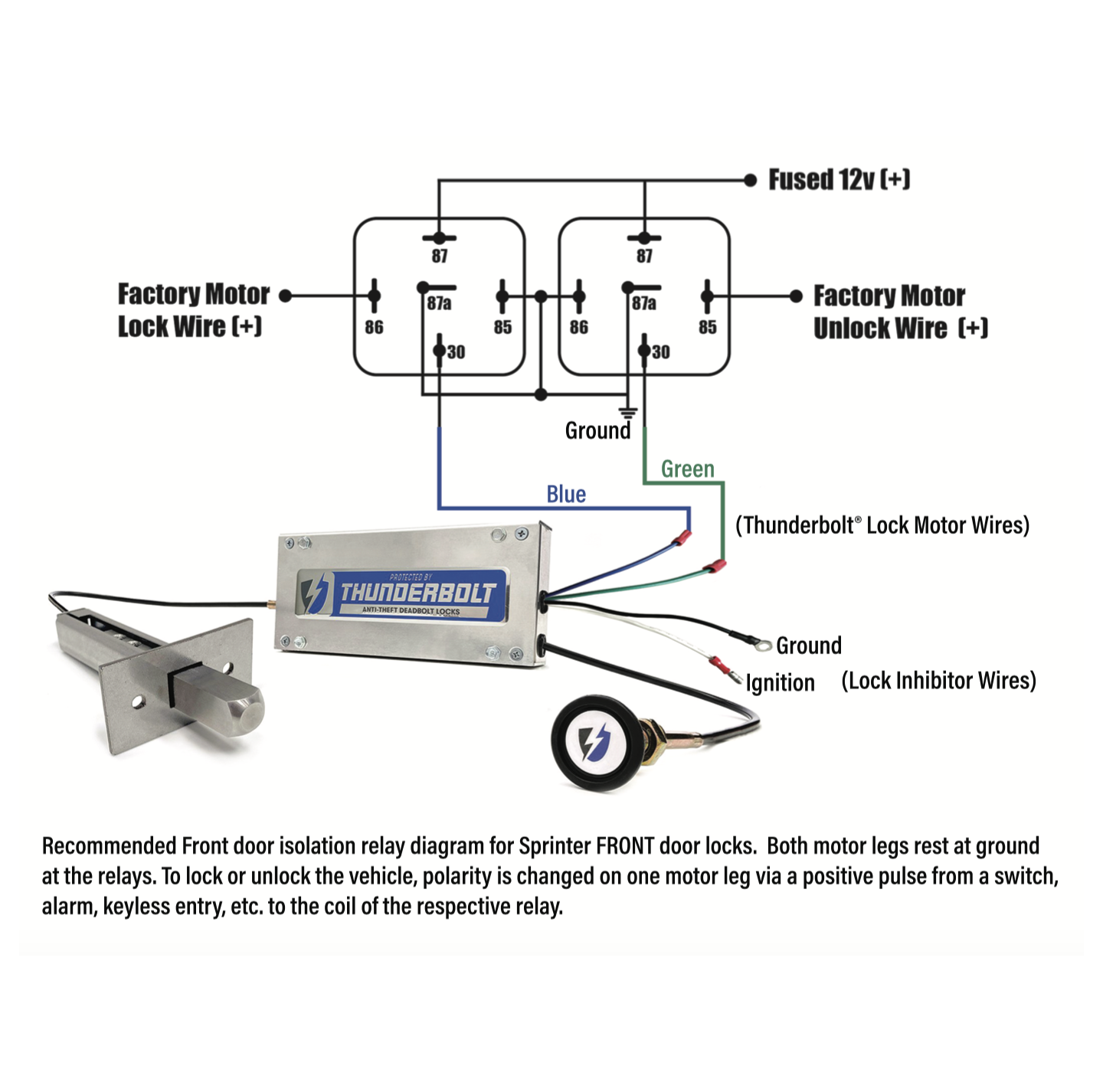 Thunderbolt Anti-Theft Deadbolt Locks secure work vans, adventure vans ...