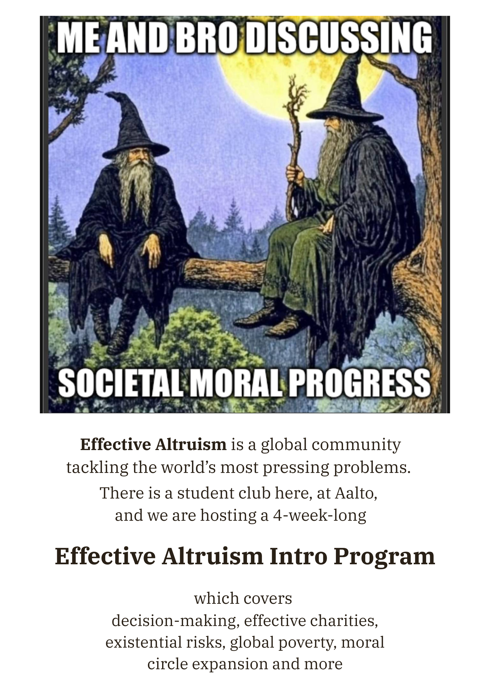 Aalto EA — Effective Altruism Finland