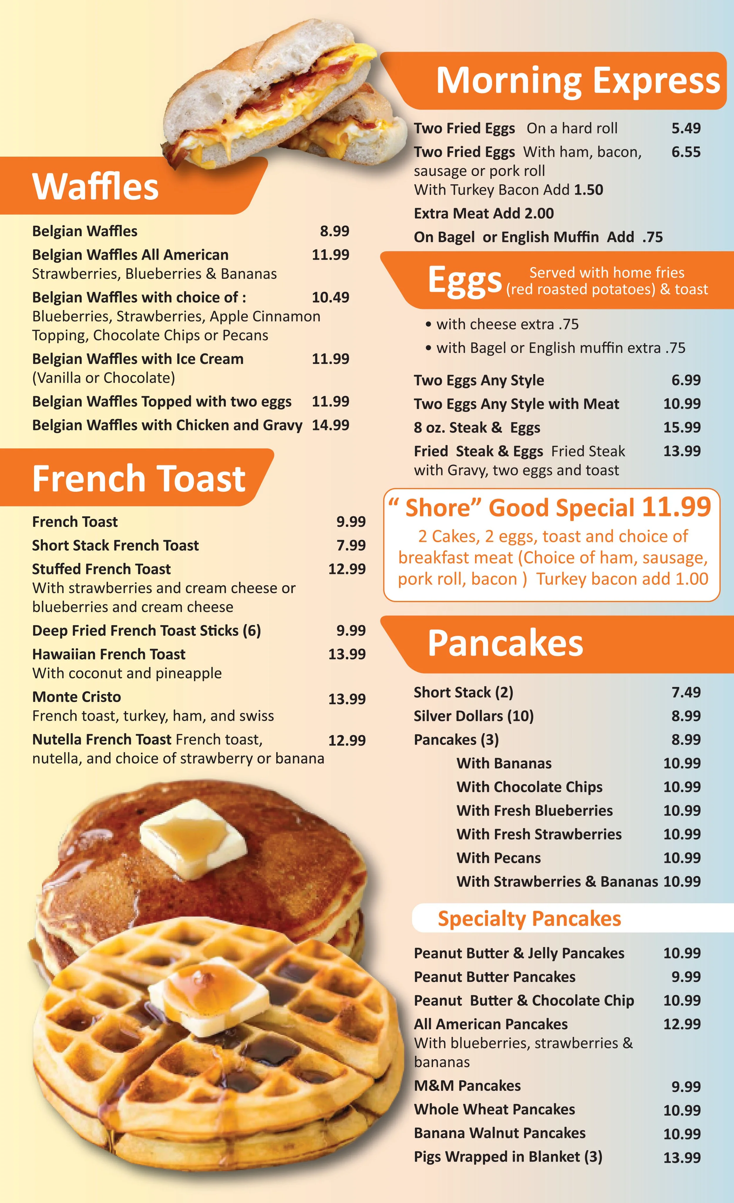 Menu 1 — Shore Good Pancake House