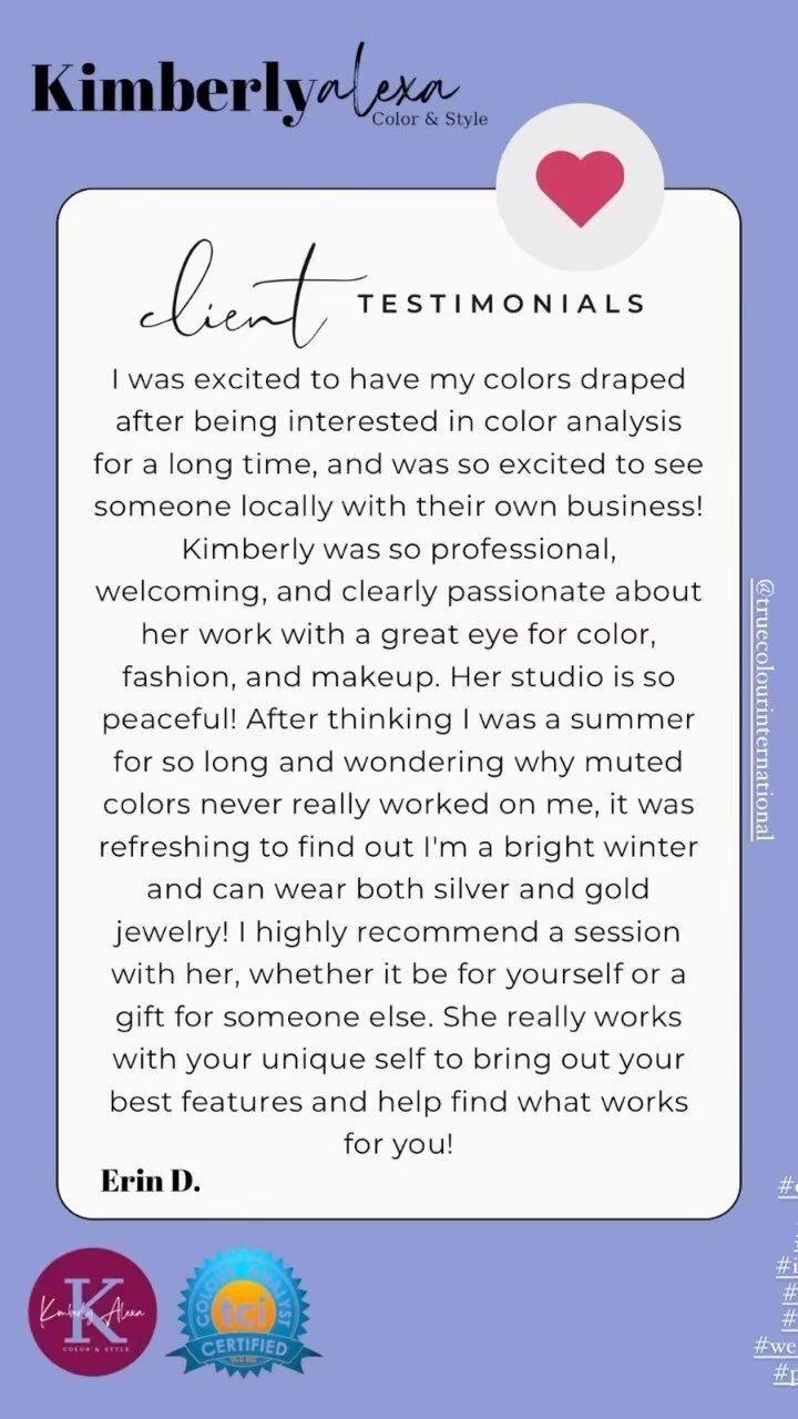 Kimberly Alexa Color and Style| New York Personal Color Analysis ...