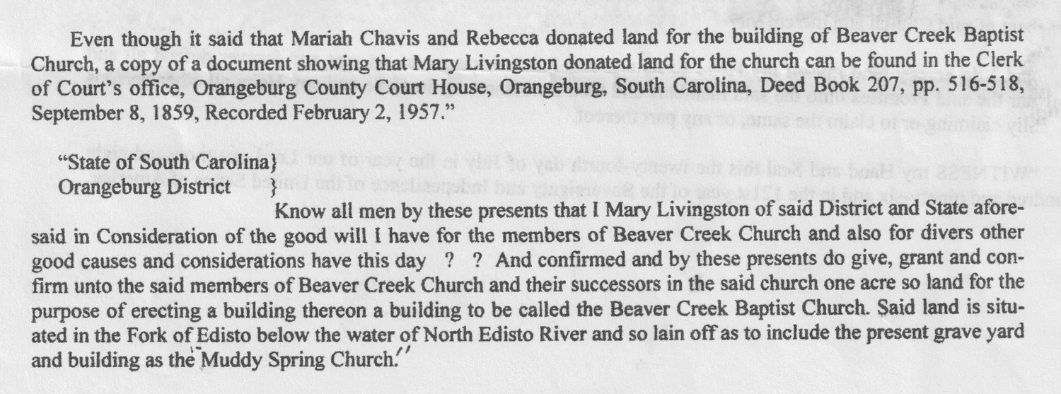 About 5 — Beaver Creek Baptist Church