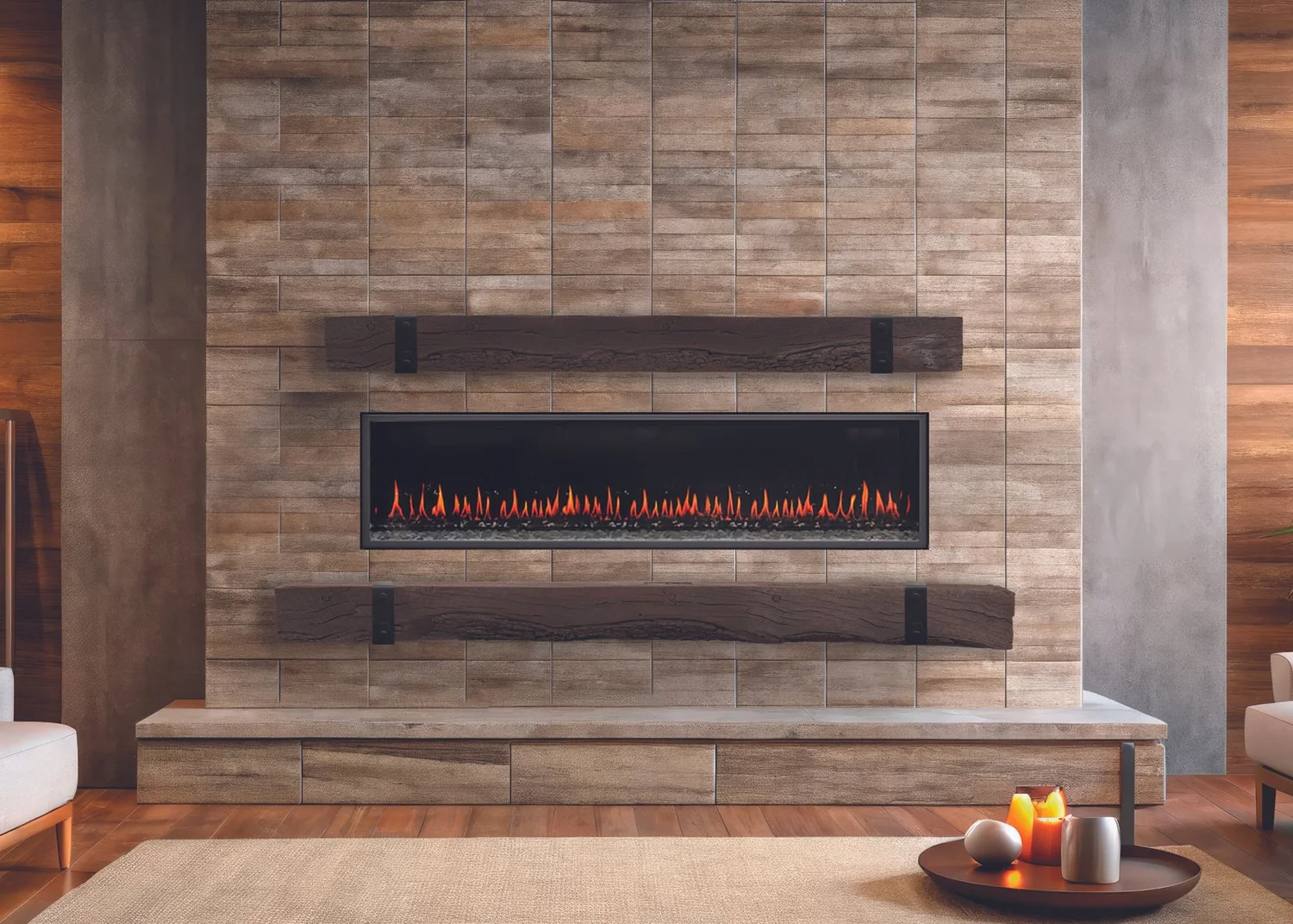 Linear Fireplace Mantel Combos | 42″–100″ Easy Order – Lexington Hearth ...