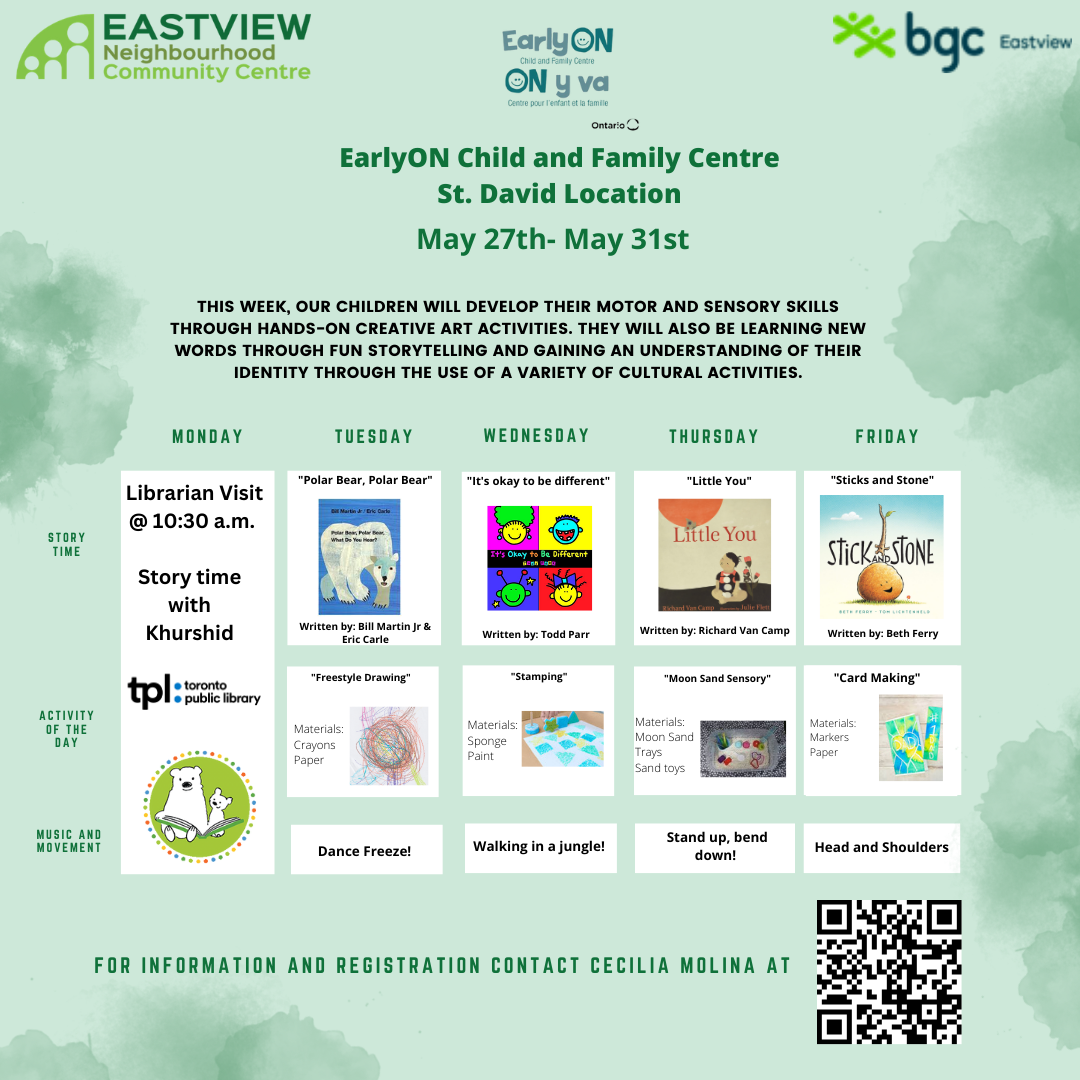 EarlyON St David's — Eastview Neighborhood Community Centre