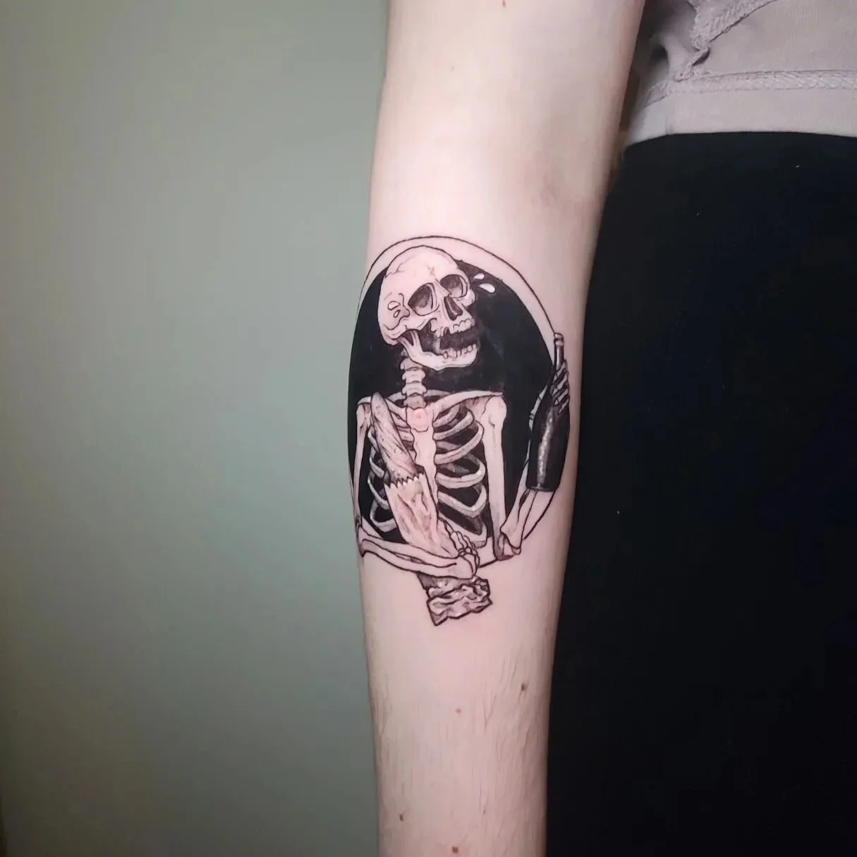 Gray Wash Tash Tattoo