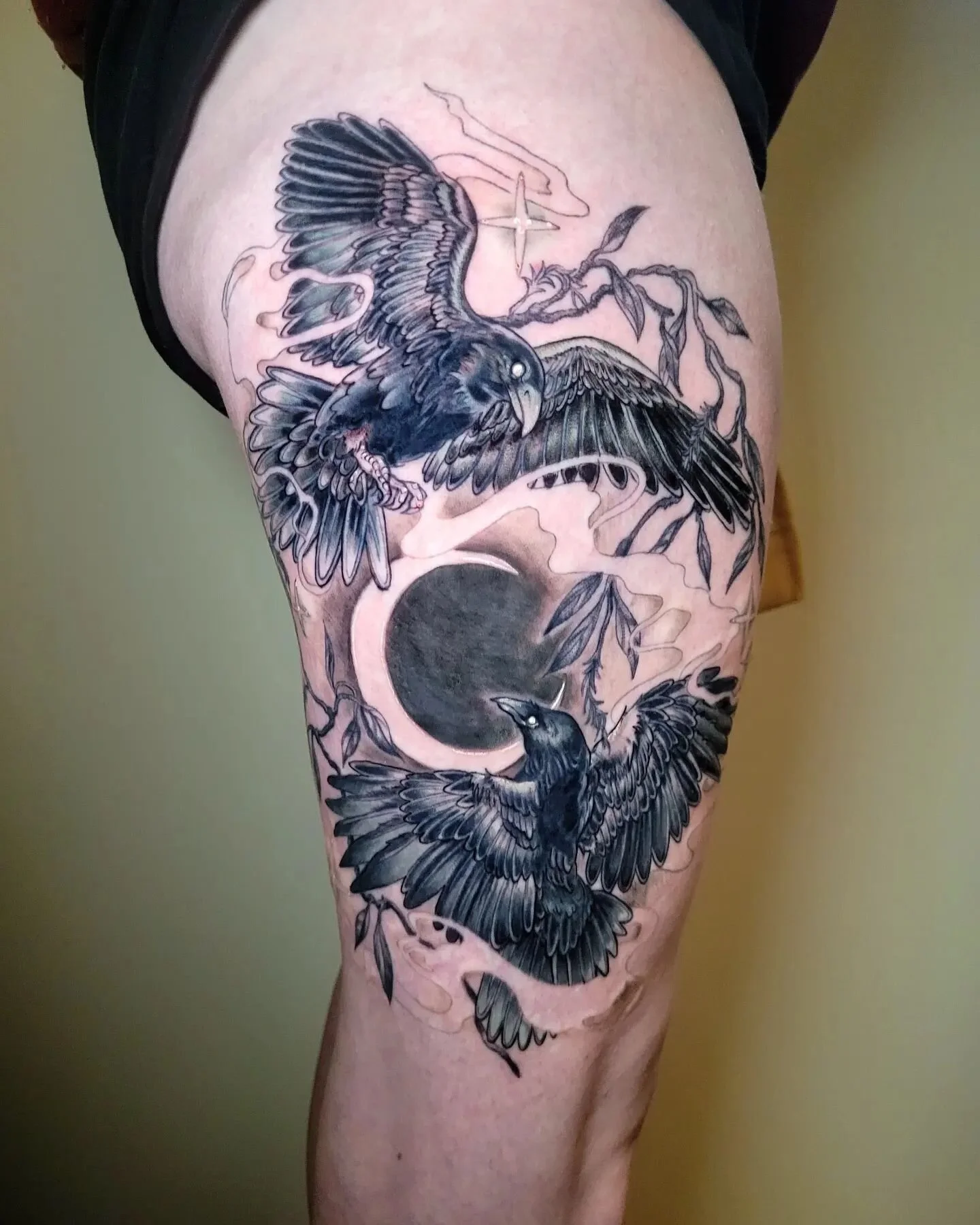 Gray Wash Tash Tattoo