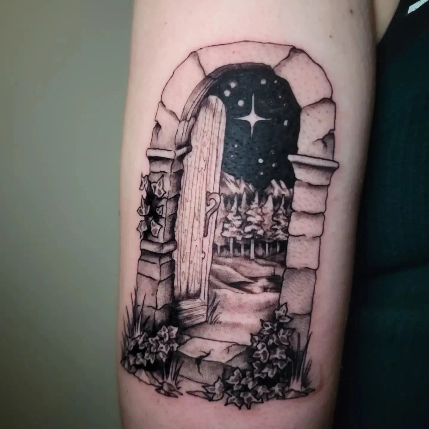 Gray Wash Tash Tattoo