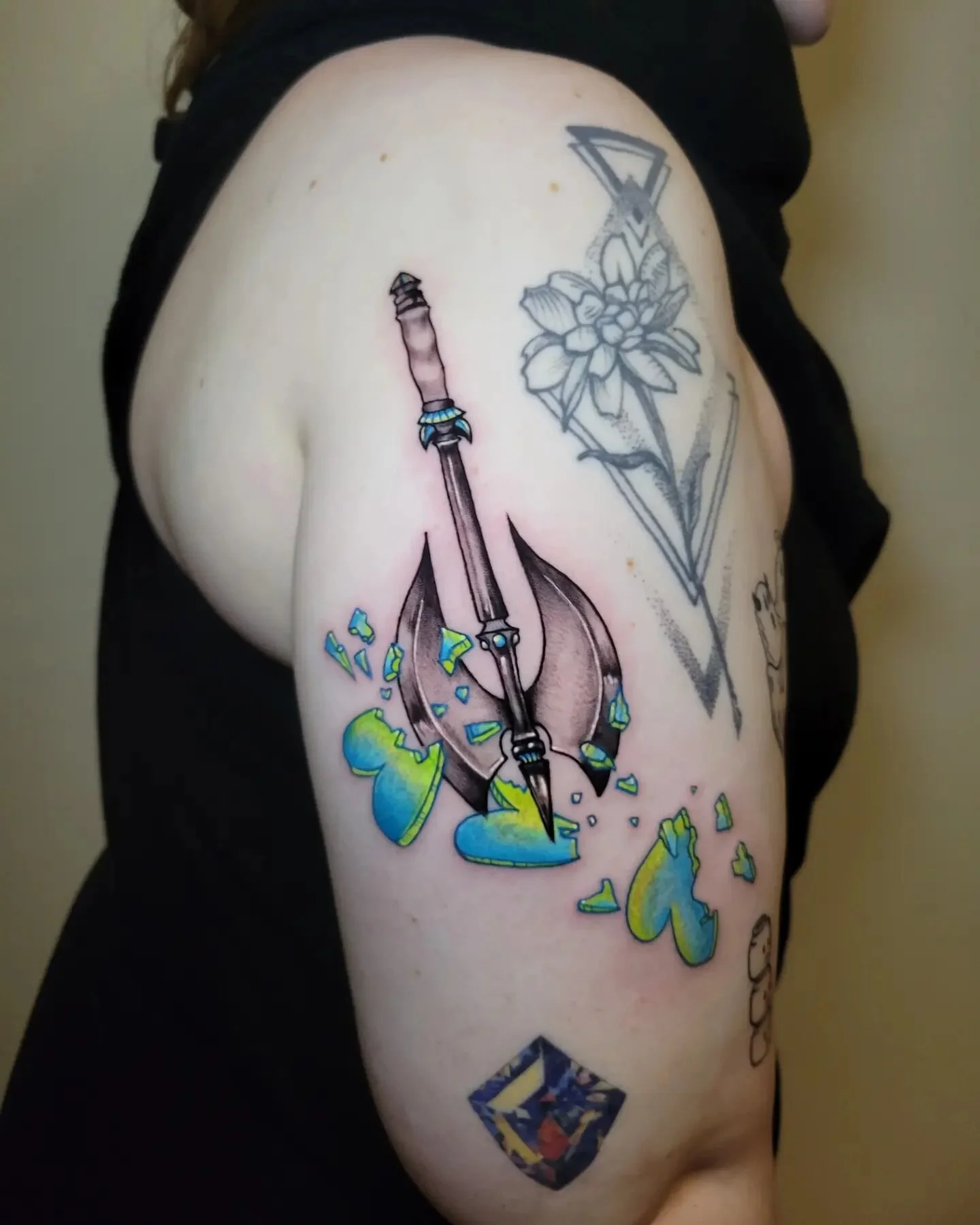 Gray Wash Tash Tattoo