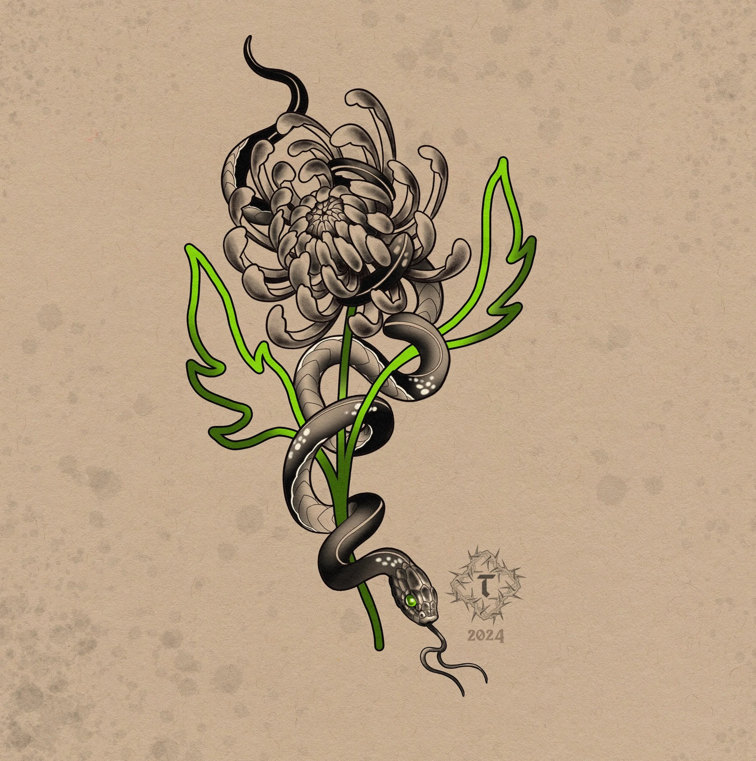 Flash Tattoo Store — Gray Wash Tash Tattoo