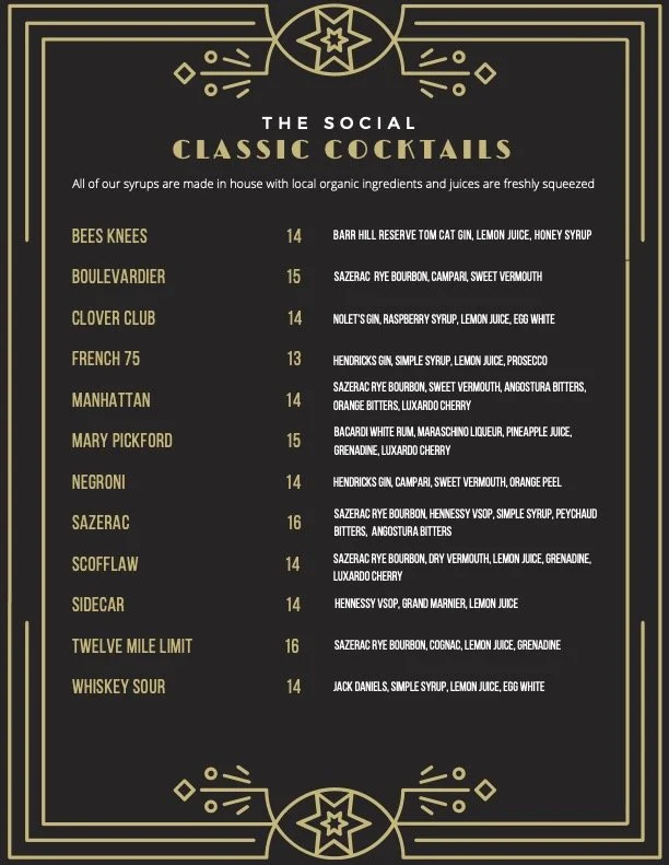 Menu — The Social