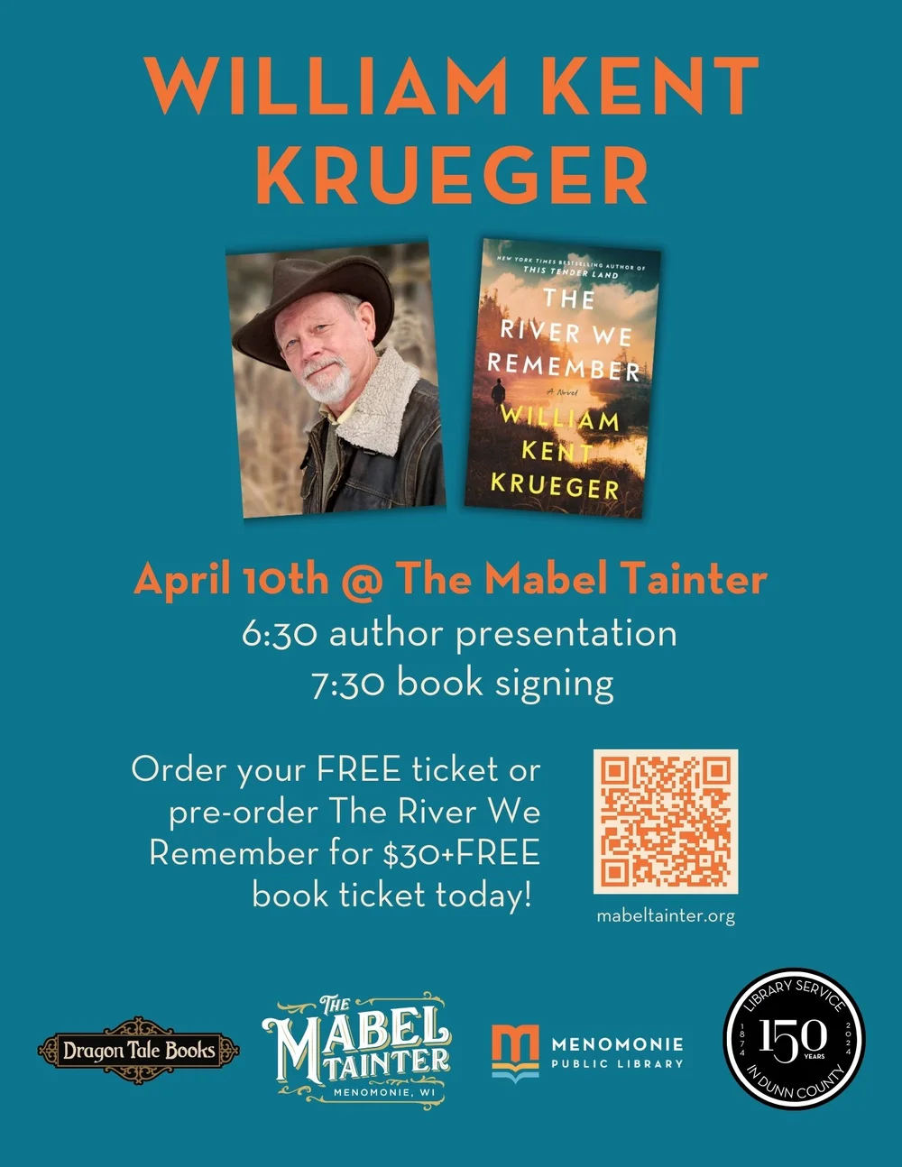 William Kent Krueger — The Mabel Tainter - Menomonie's Historic Theater