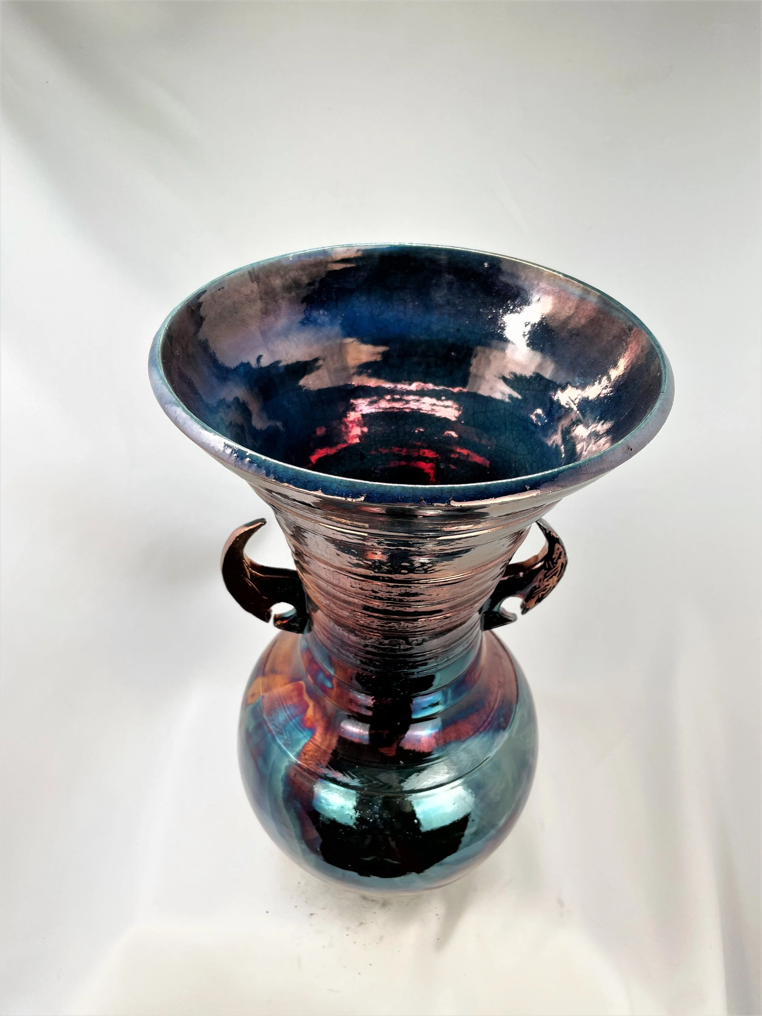 Luster Empress Vessel #1852 — Steve Sanders Raku
