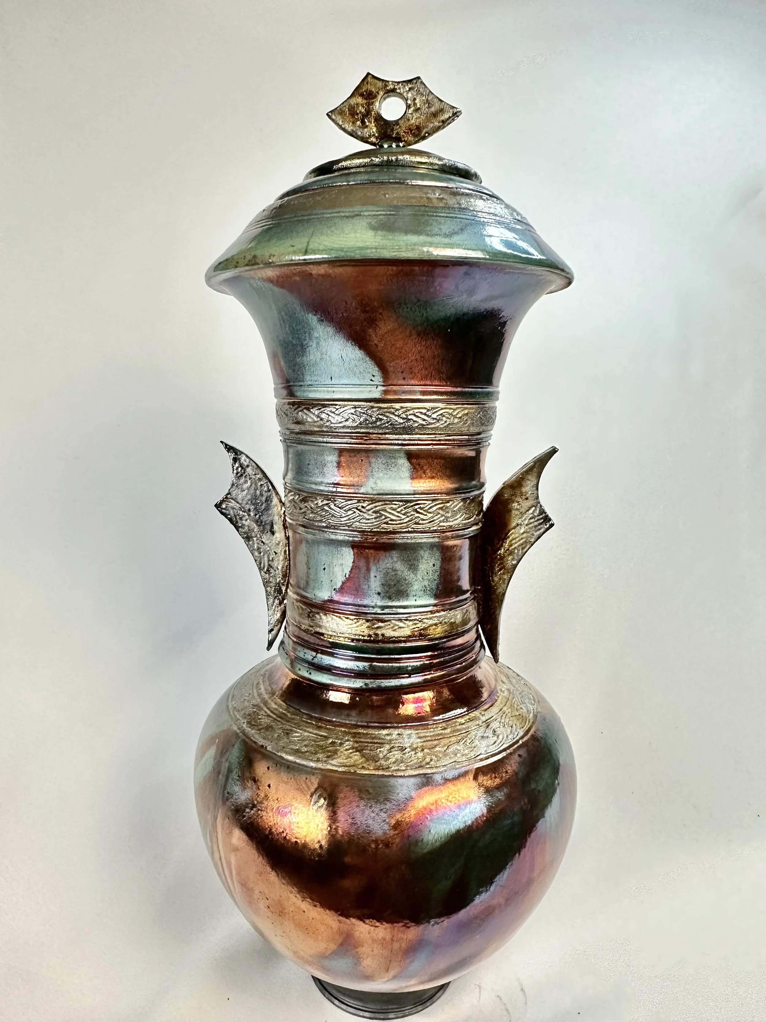 Luster Emperor Vessel #2323 — Steve Sanders Raku