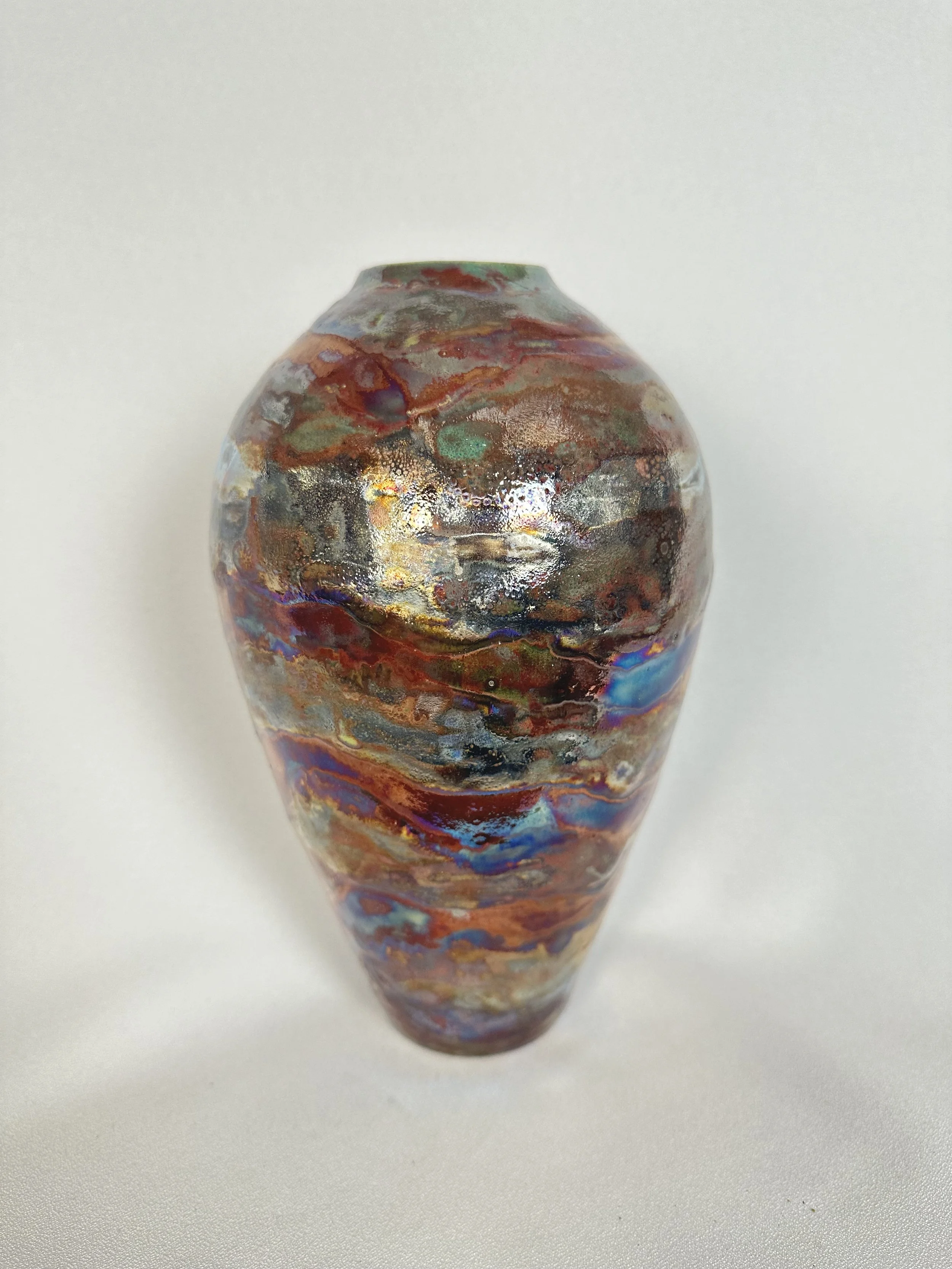 Luster Vessel w/o Lid #4895 — Steve Sanders Raku