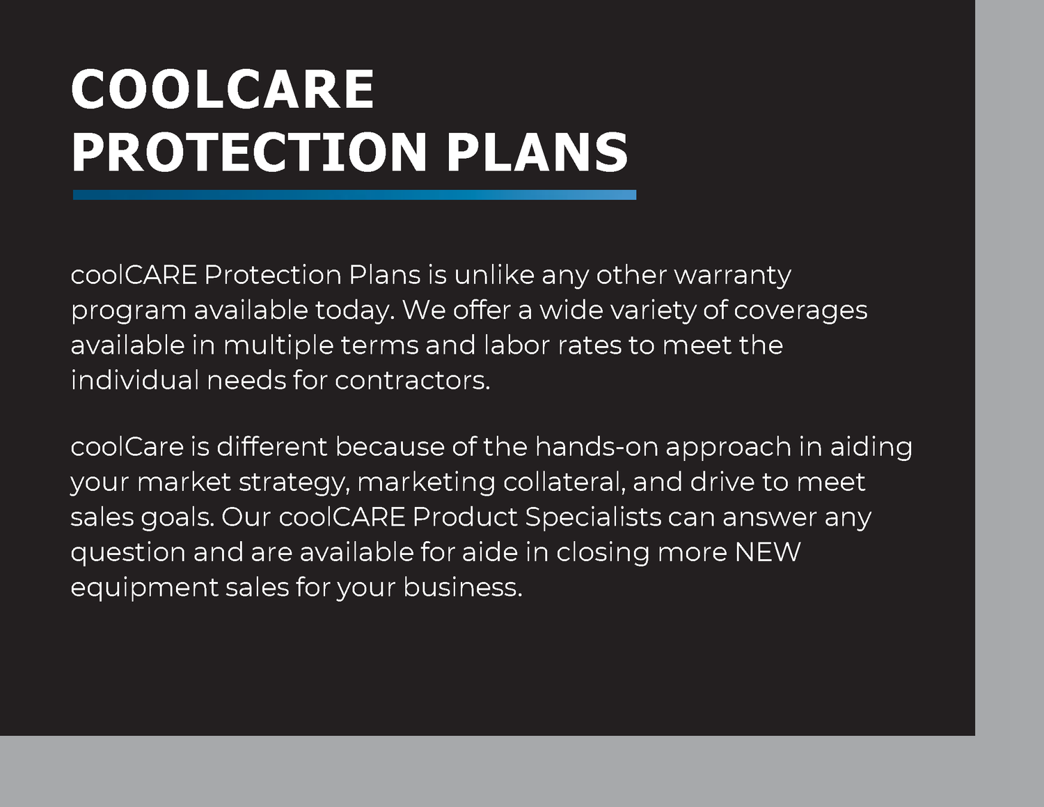 coolCARE Protection Plans — coolCARE Overview