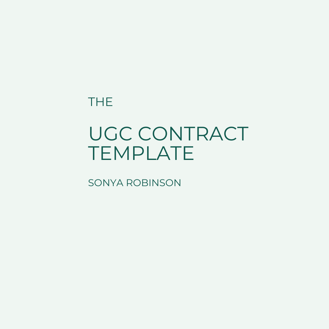 UGC Contract Template — Sonya Robinson